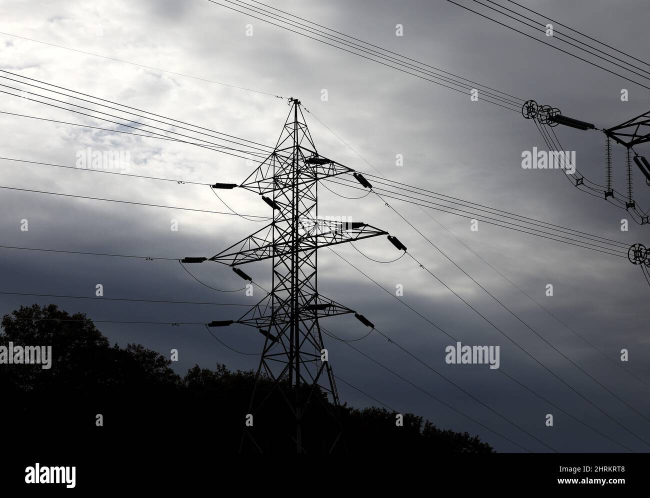 Hydro One electricity transmission lines are seen south of Chesley, Ont ...