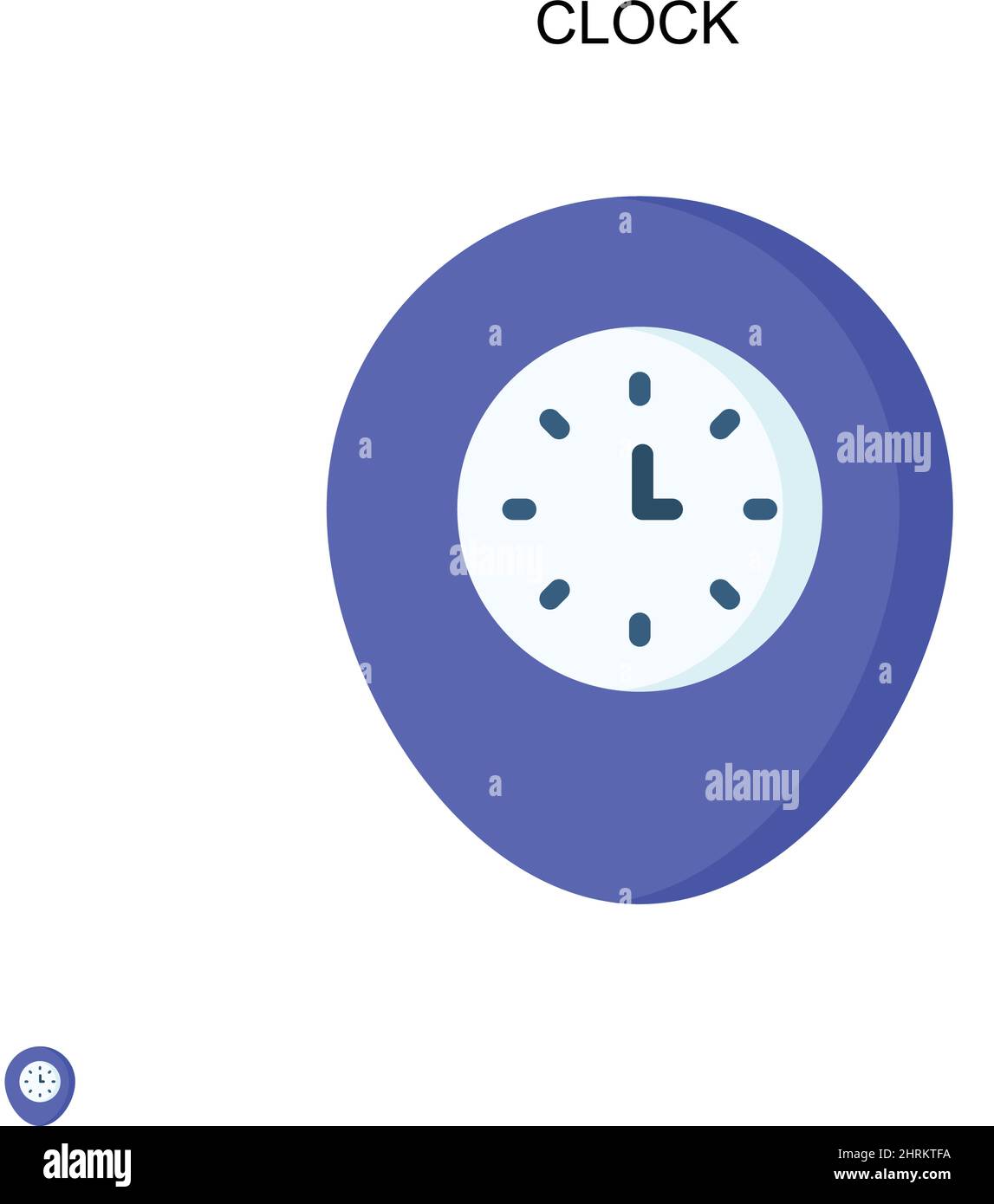 Clock Simple vector icon. Illustration symbol design template for web ...
