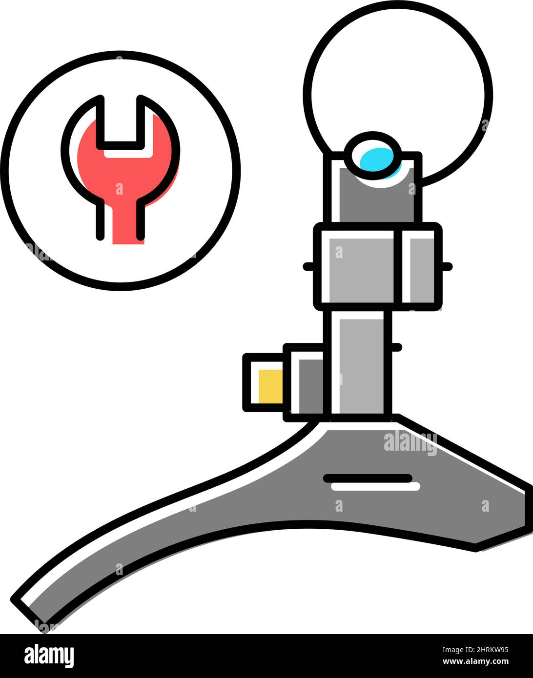 switch front adjustment and replacement color icon vector illustration ...