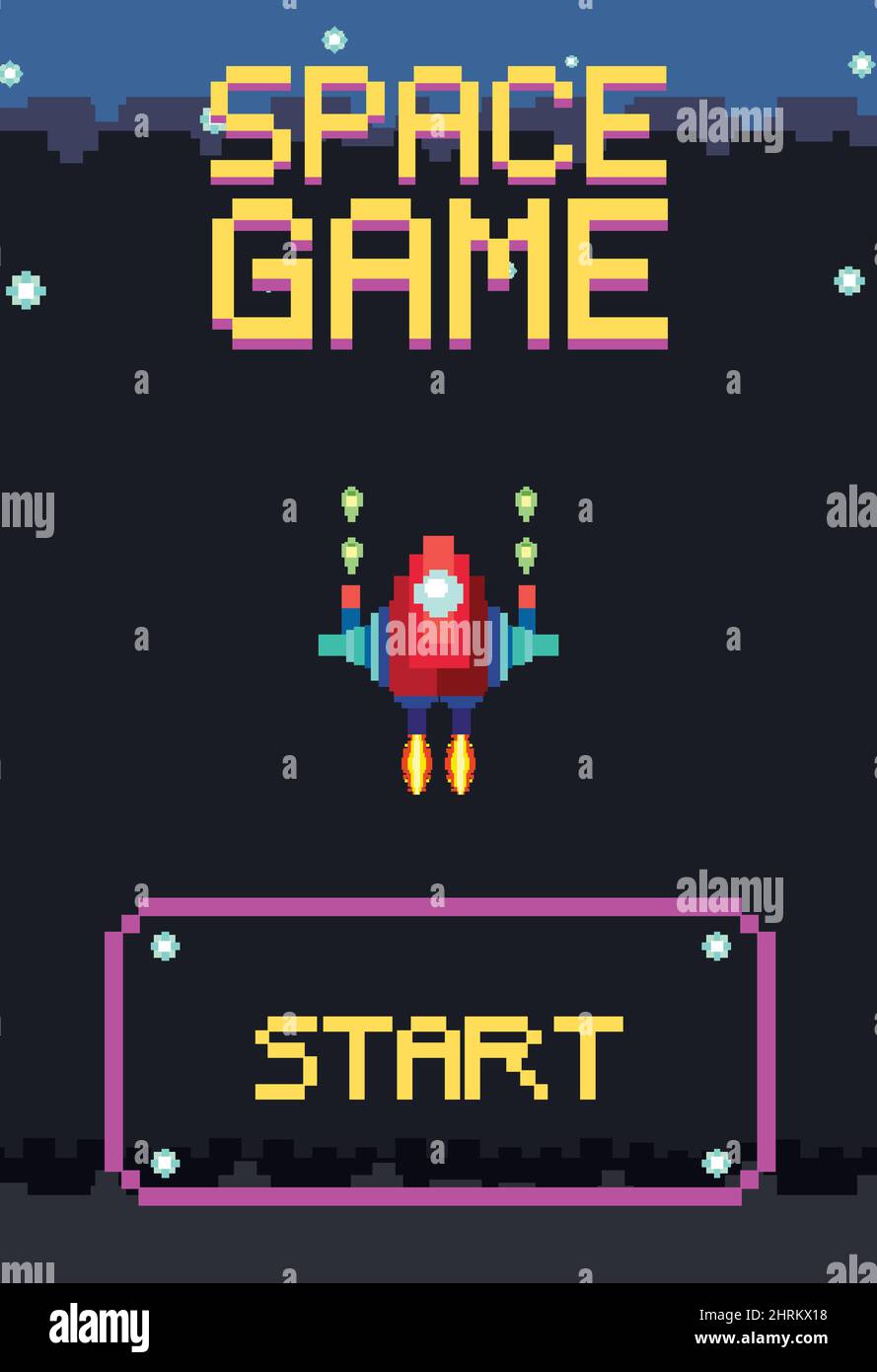Space game user interface template illustration Stock Vector Image ...