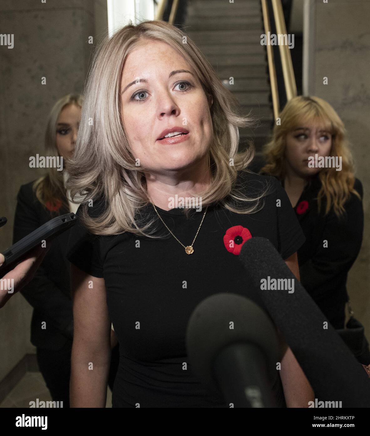 Conservative MP Michelle Rempel speaks with the media before attending ...