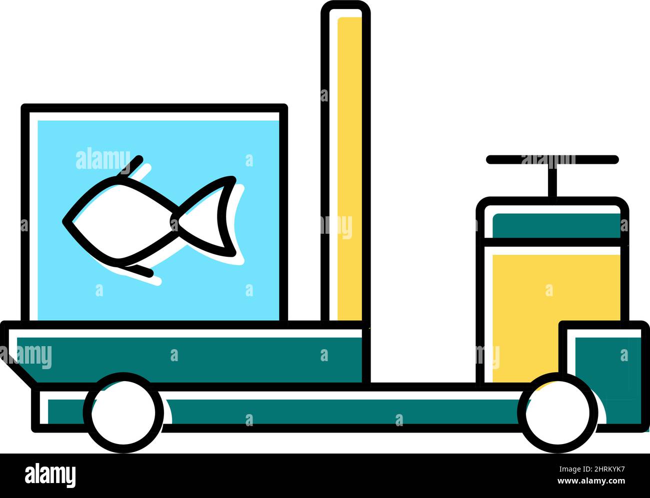 tuna transportation color icon vector illustration Stock Vector Image ...
