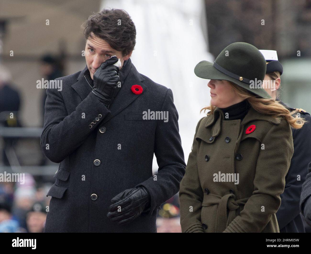 Sophie Gregoire Trudeau look at her husband Prime Minister Justin ...