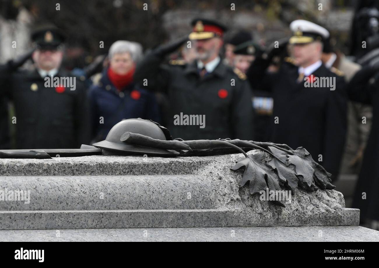 The Tomb of the Unknown Soldier is seen during a Remembrance day ...