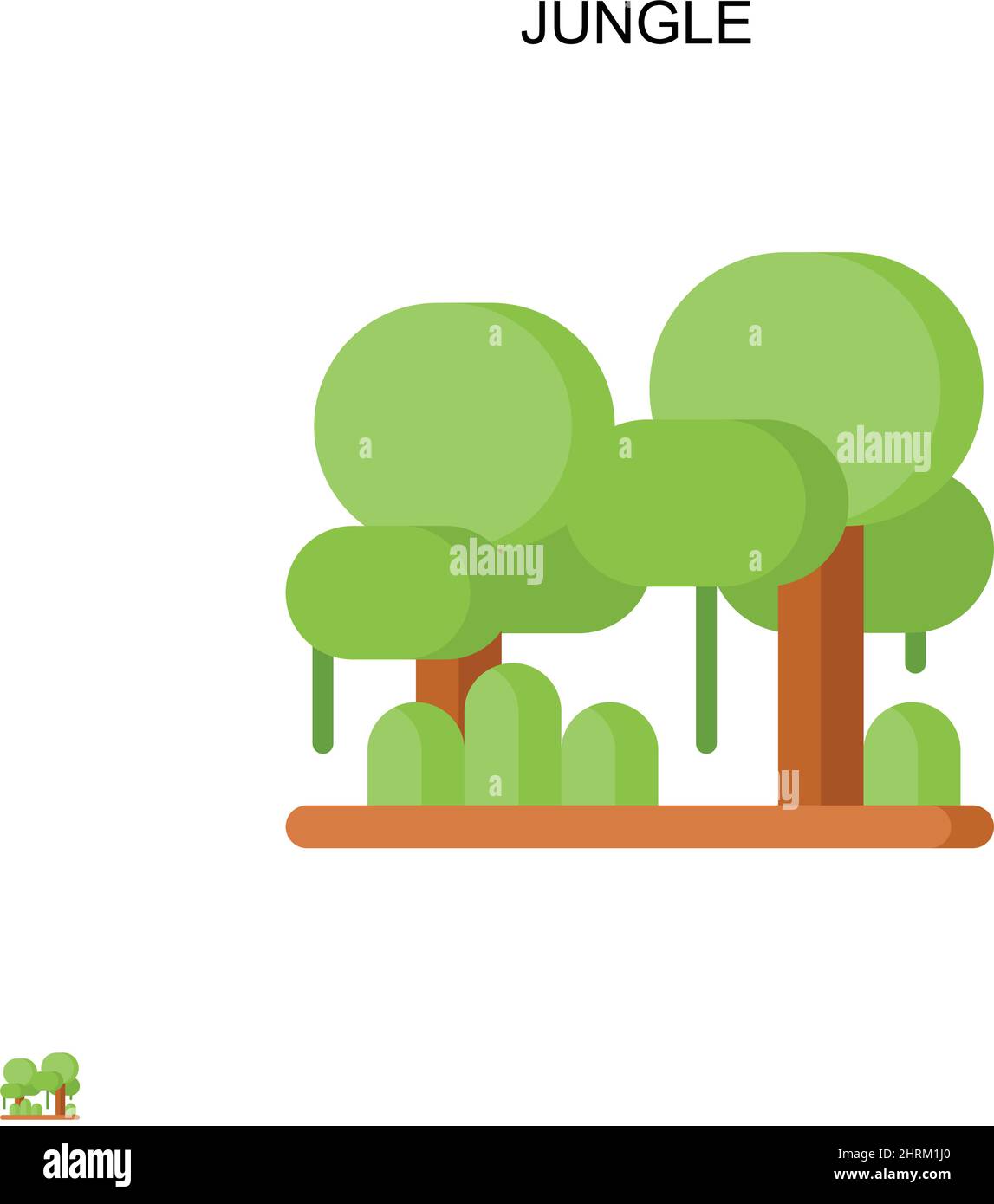 Jungle Simple vector icon. Illustration symbol design template for web ...