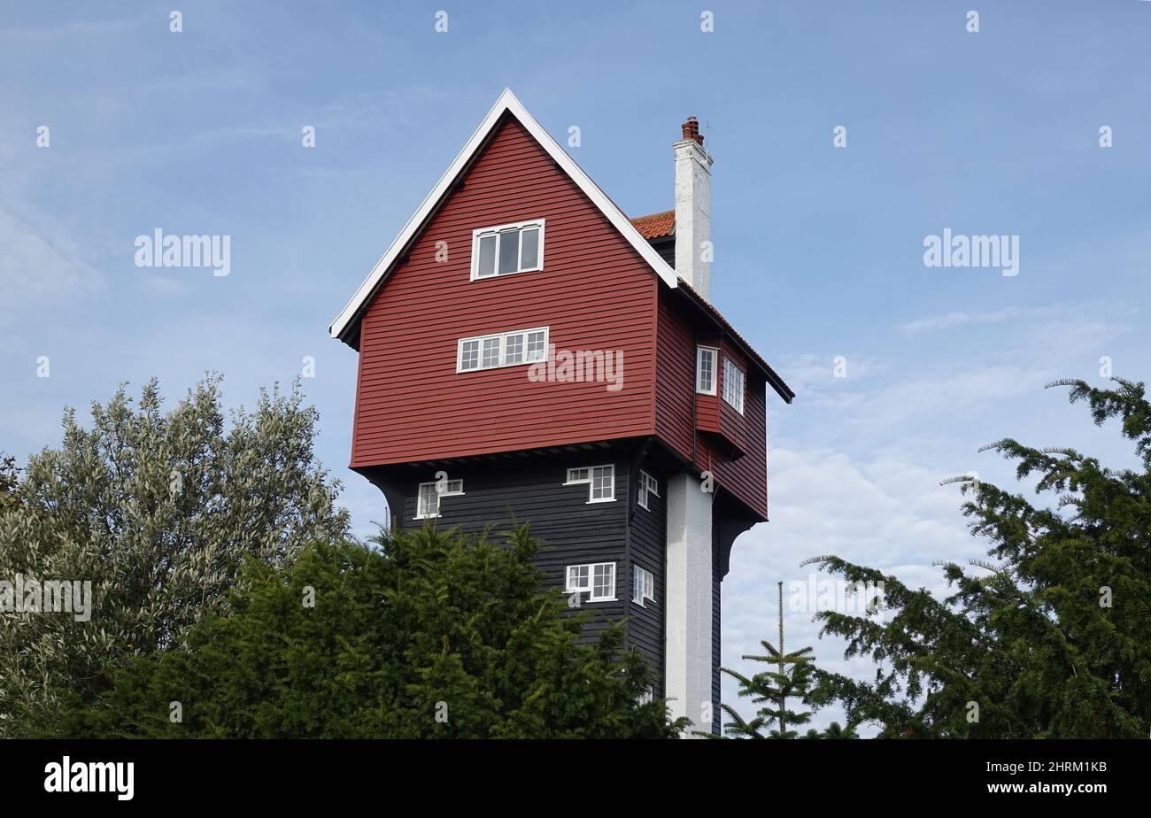 House in the Clouds, a water tower supplying the village of Thorpeness ...