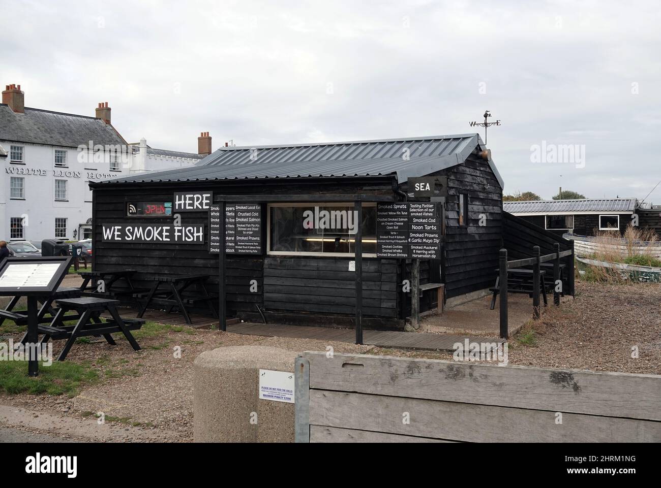 Fish smokehouse on the beach at Aldeburgh, United Kingdom Stock Photo ...