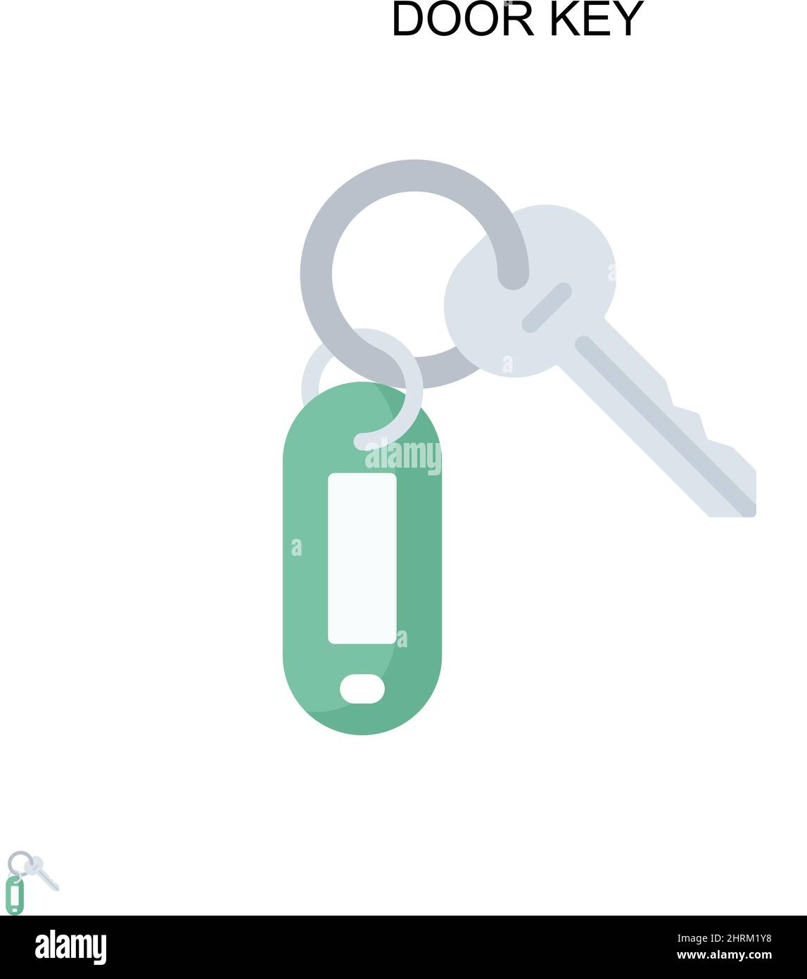 Door key Simple vector icon. Illustration symbol design template for ...
