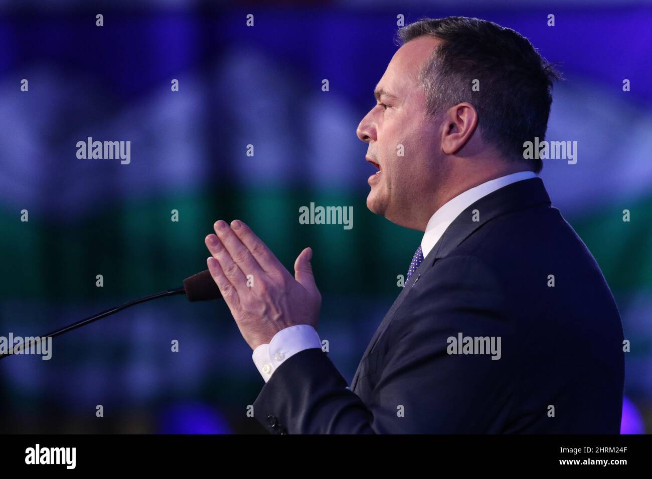 Alberta Premier Jason Kenney delivers his address to the Alberta United ...