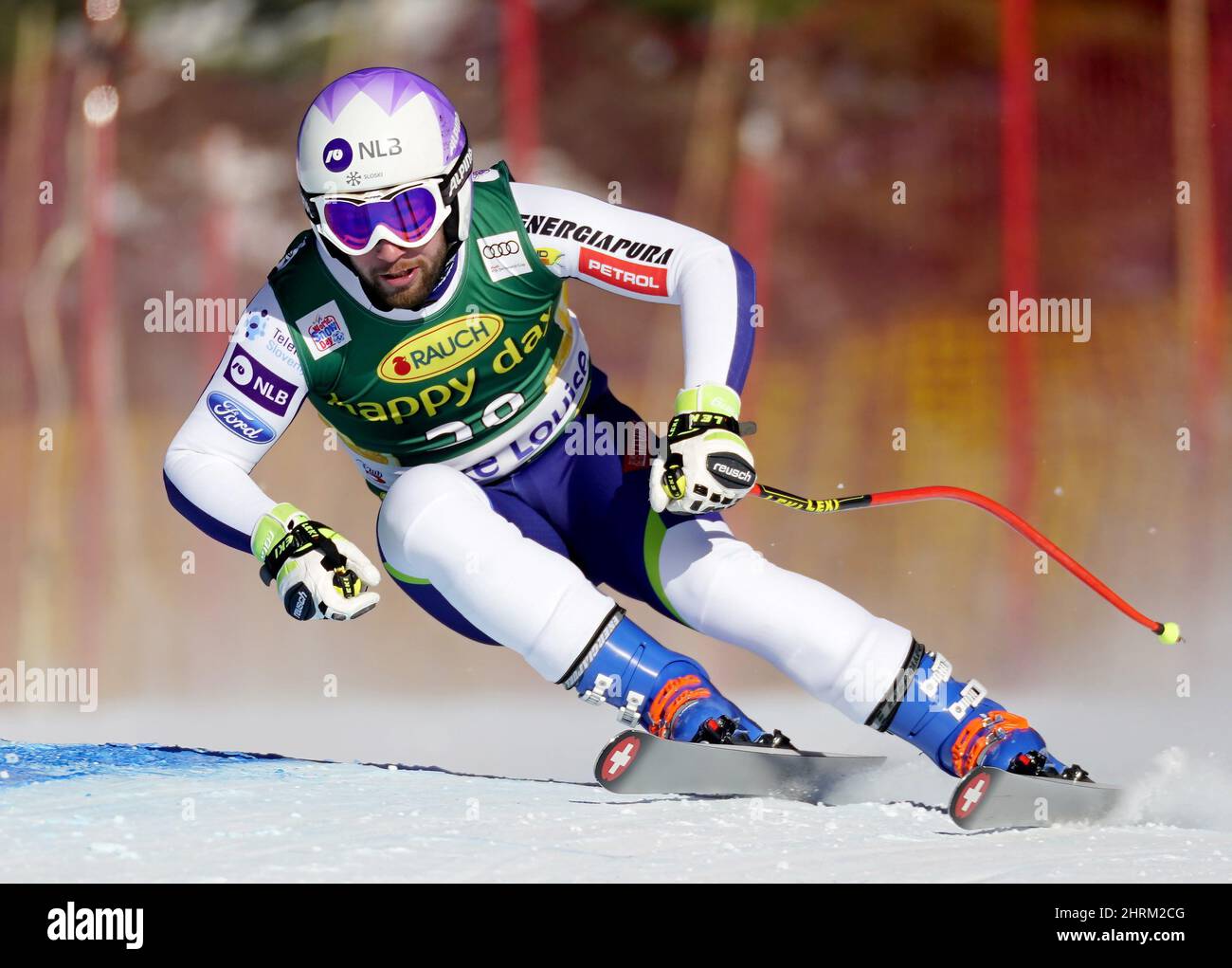 Martin Cater, of Slovenia, skis down the course during the men's World ...