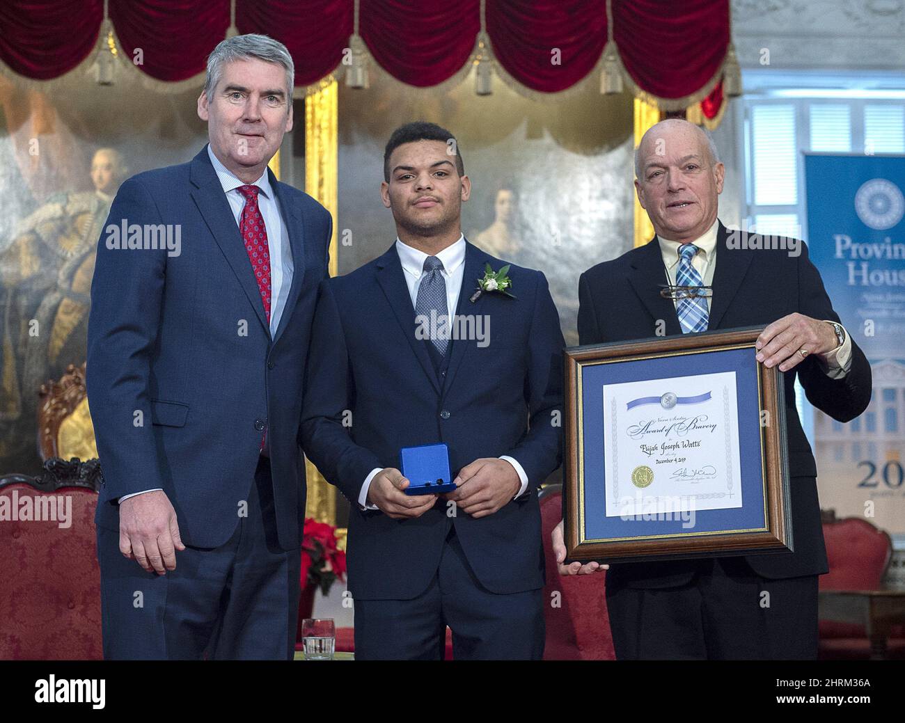 Elijah Joseph Watts is recognized for his heroism by Premier Stephen ...