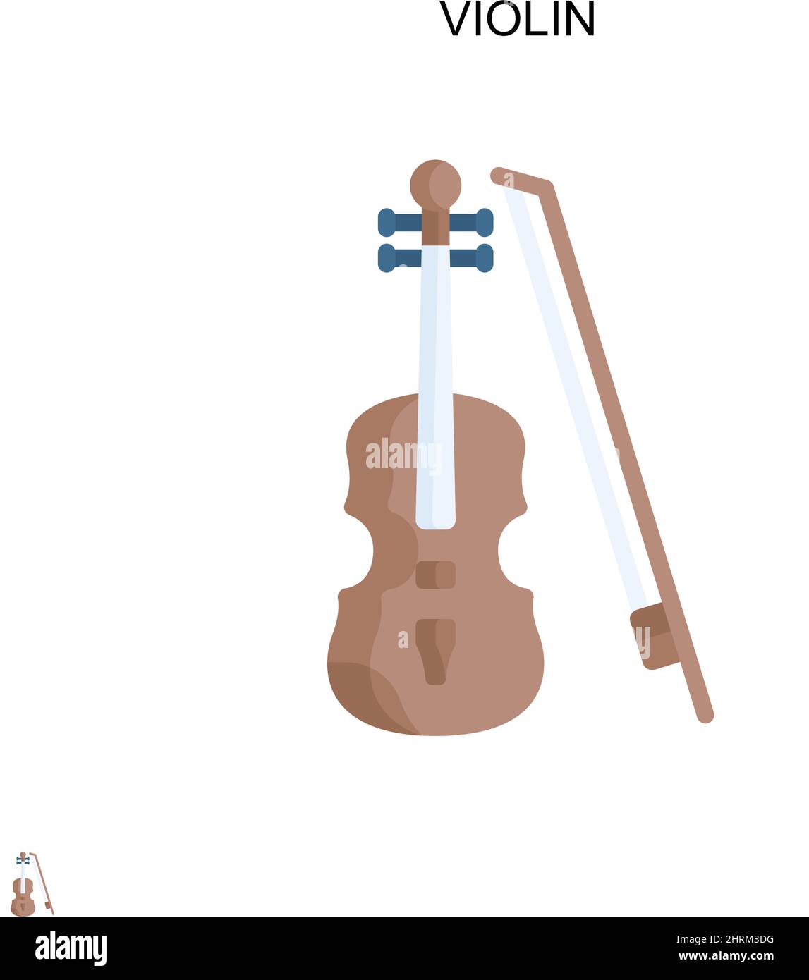 Violin Simple vector icon. Illustration symbol design template for web ...