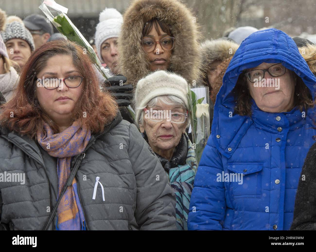 People gather at Dec. 6th Park during ceremonies to mark the 30th ...
