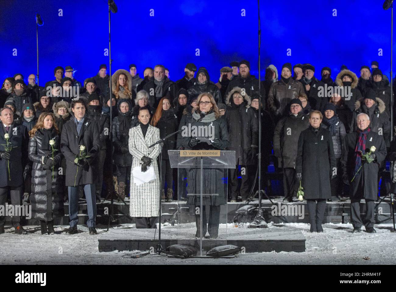Catherine Bergeron, whose sister was killed in the attack, makes ...