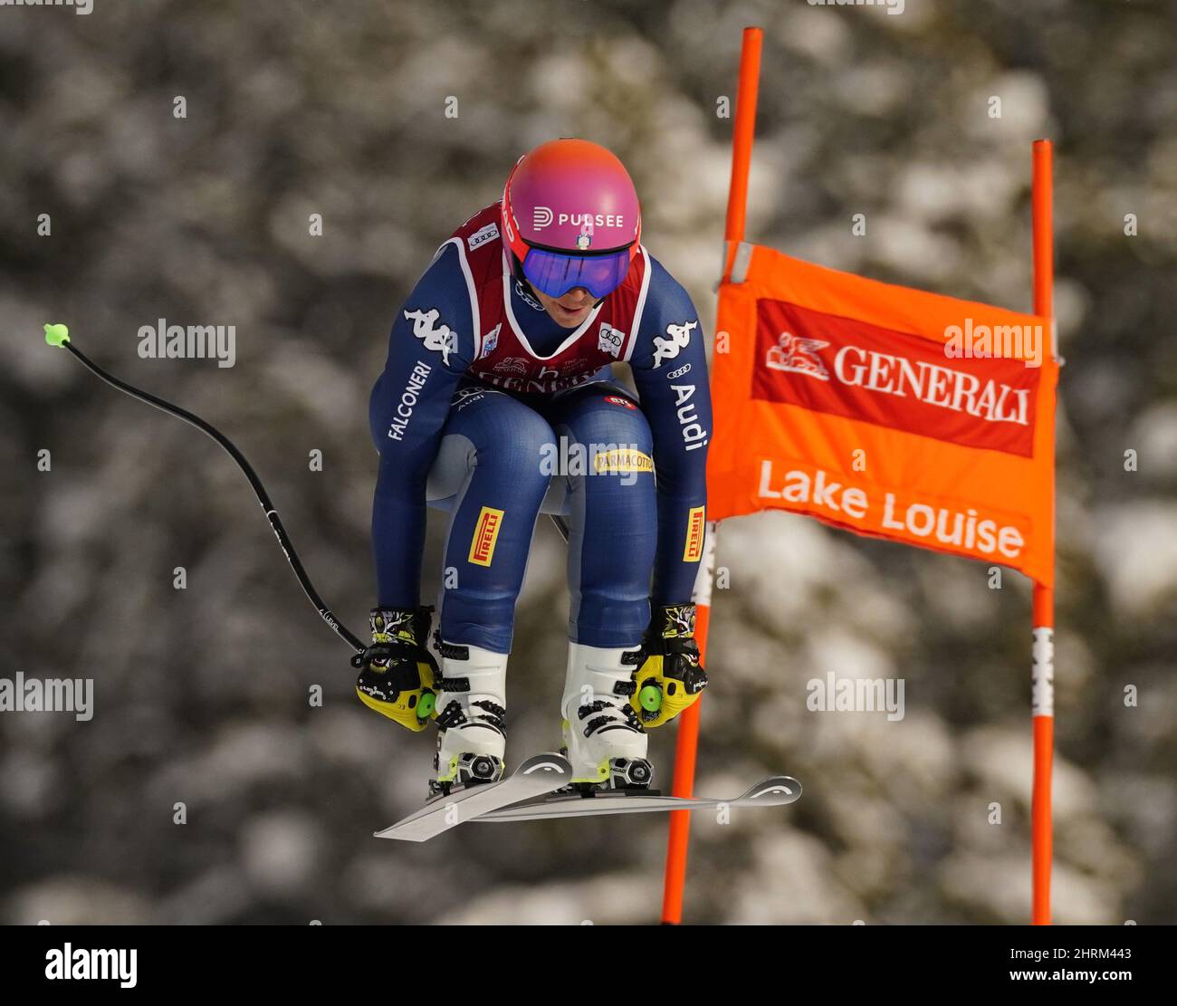 Elena Curtoni, of Italy, skis down the course during the women's World ...