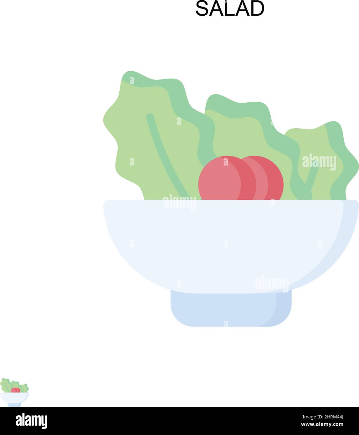 Salad Simple vector icon. Illustration symbol design template for web ...