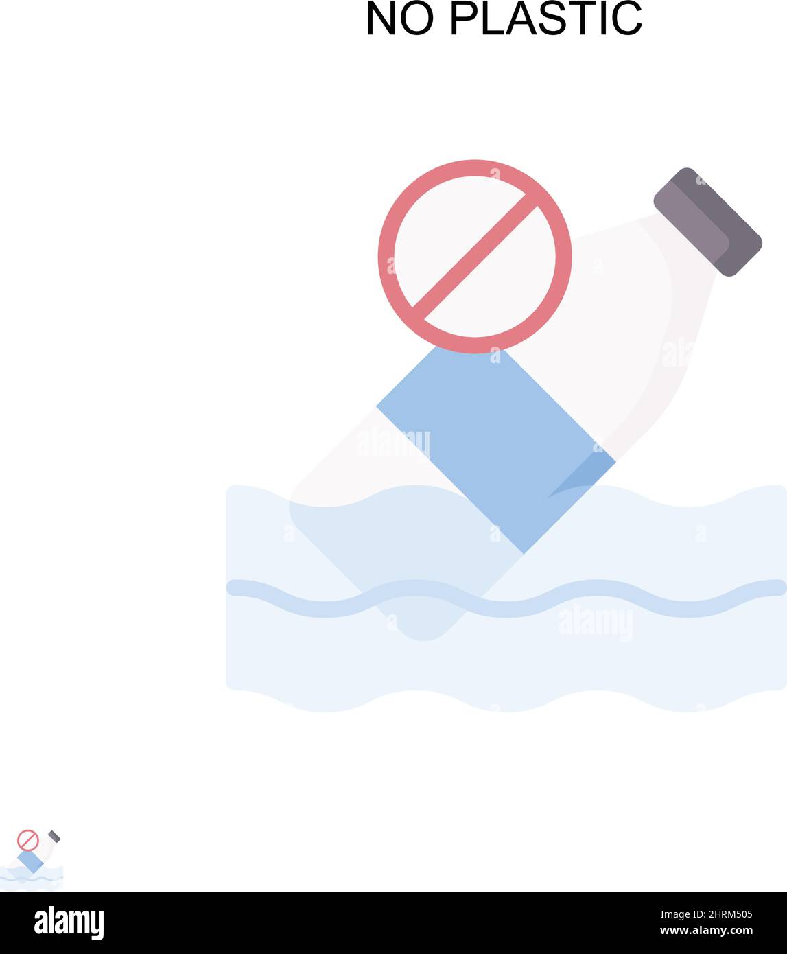 No plastic Simple vector icon. Illustration symbol design template for ...