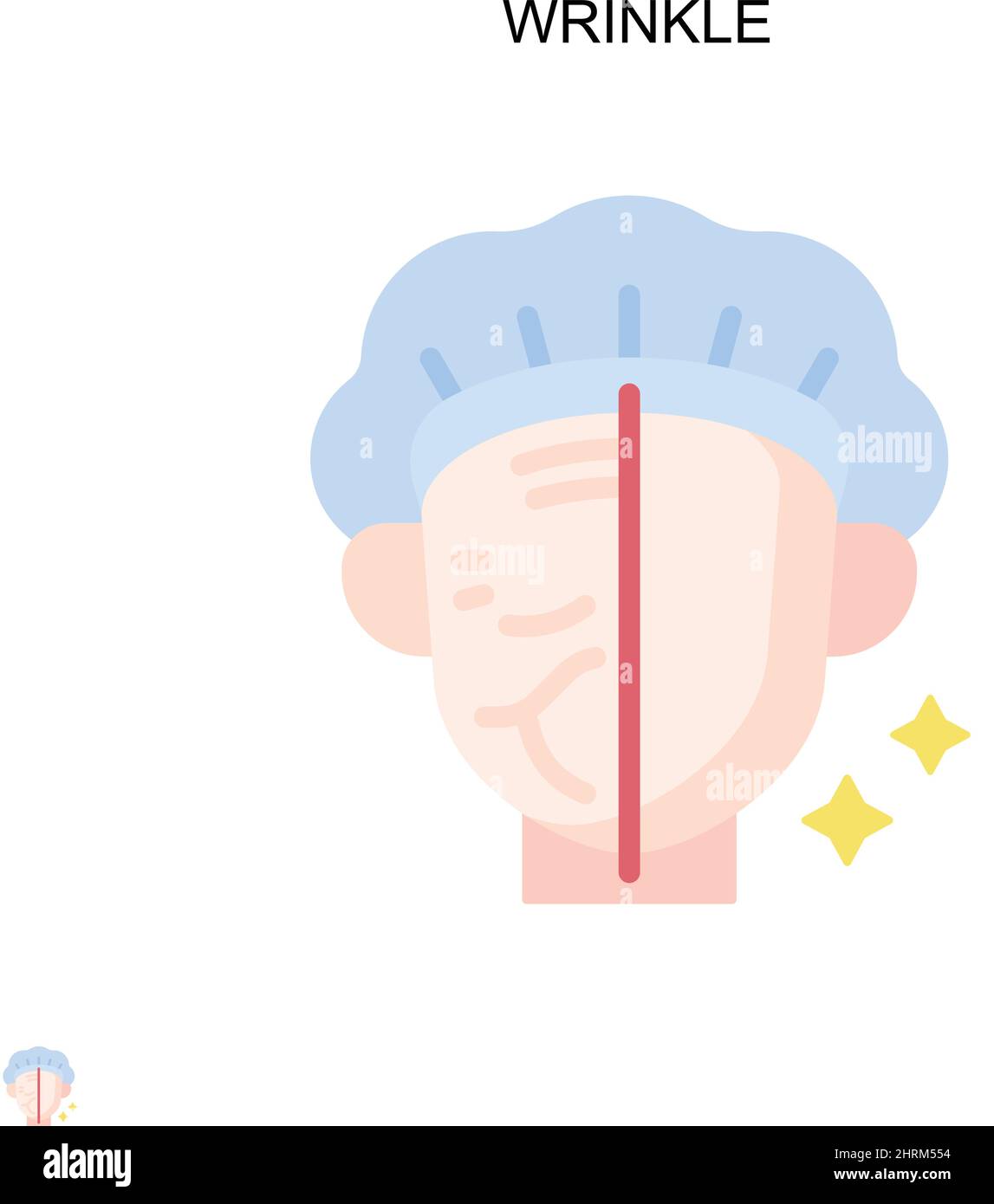 Facial wrinkles old age vector hi-res stock photography and images - Alamy