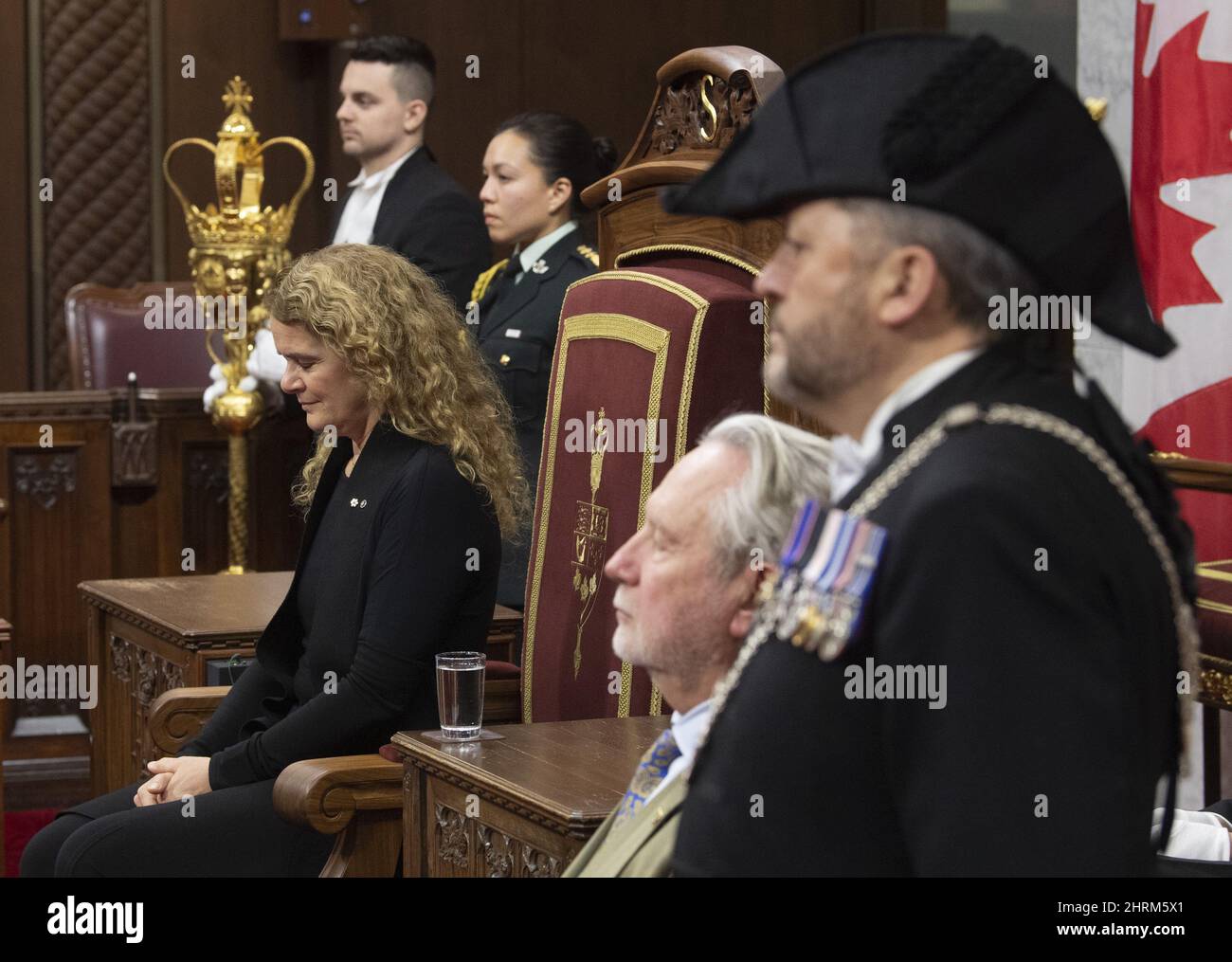 The Usher of the Black Rod Greg Peters, right, and Senator Peter Harder ...