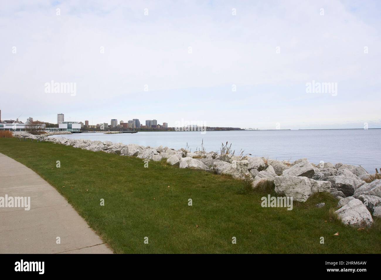Lakeshore Park with views of the east side of downtown Milwaukee ...