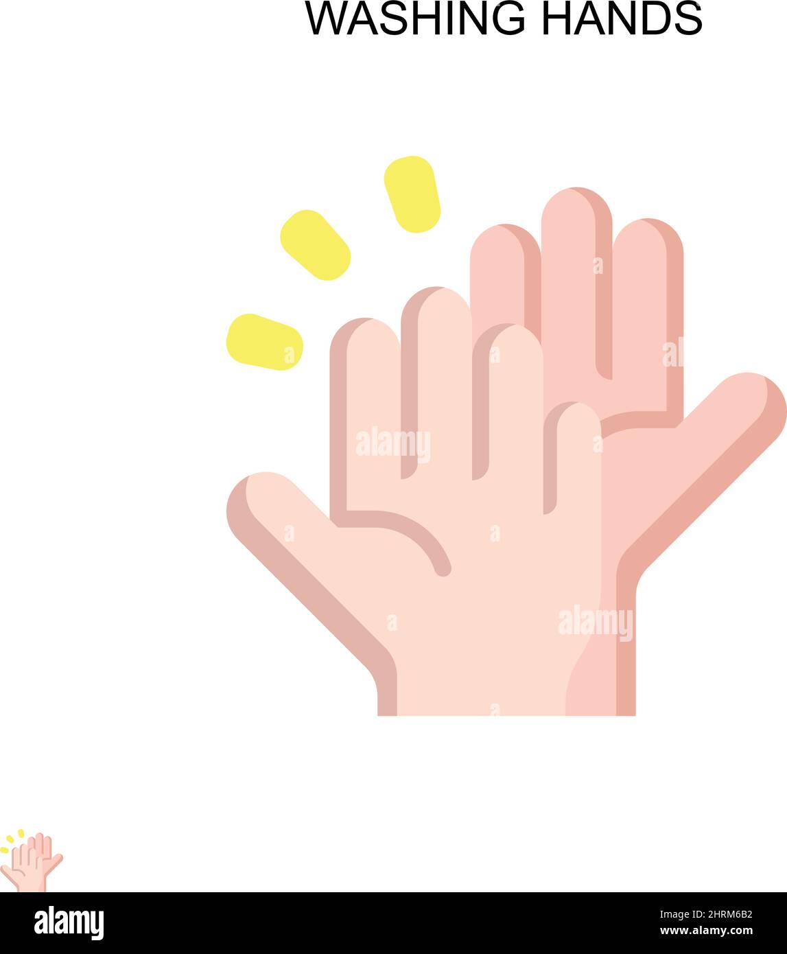 Washing hands Simple vector icon. Illustration symbol design template ...