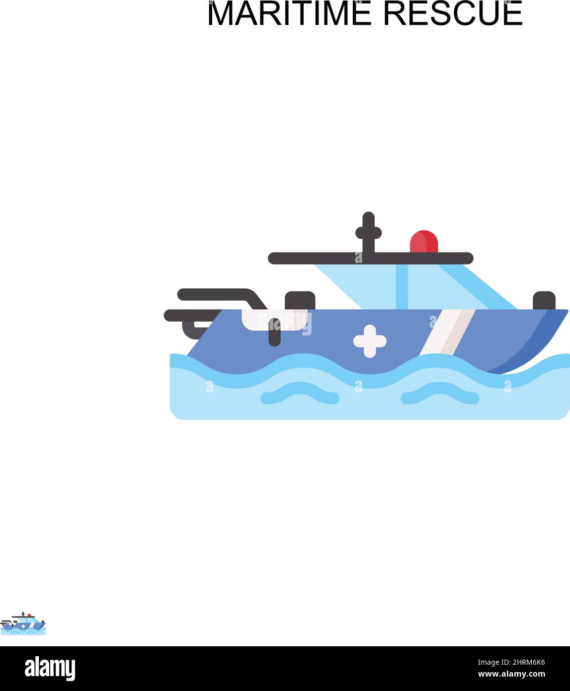 Maritime rescue Simple vector icon. Illustration symbol design template for web mobile UI ...