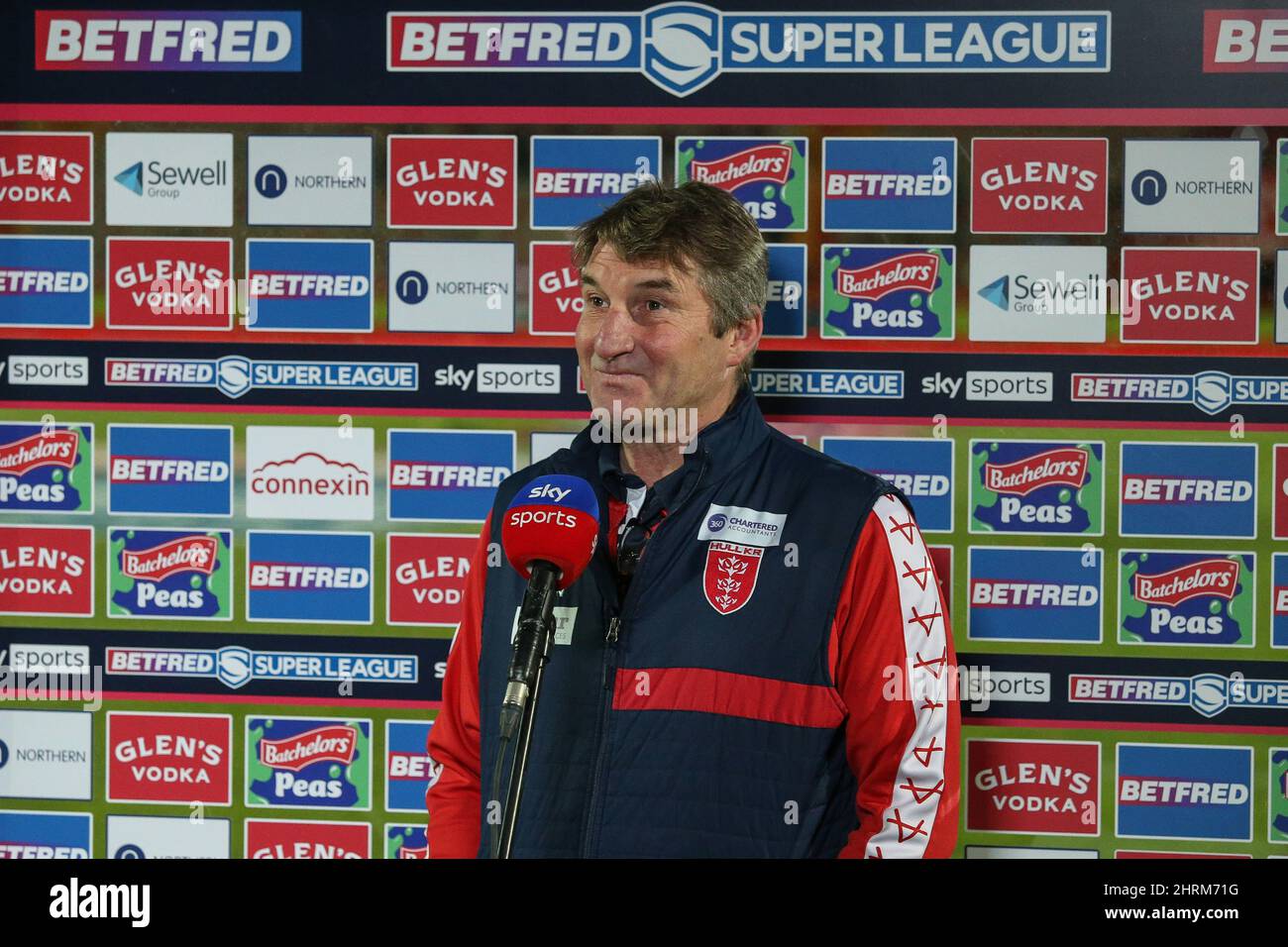 Tony Smith Head Coach of Hull KR during his interview with SKY Sports ...