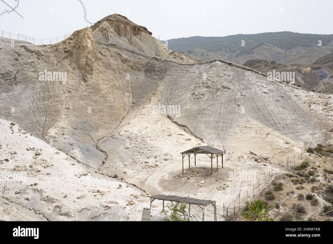 Shade shelters for goats in the mountains Stock Photo - Alamy