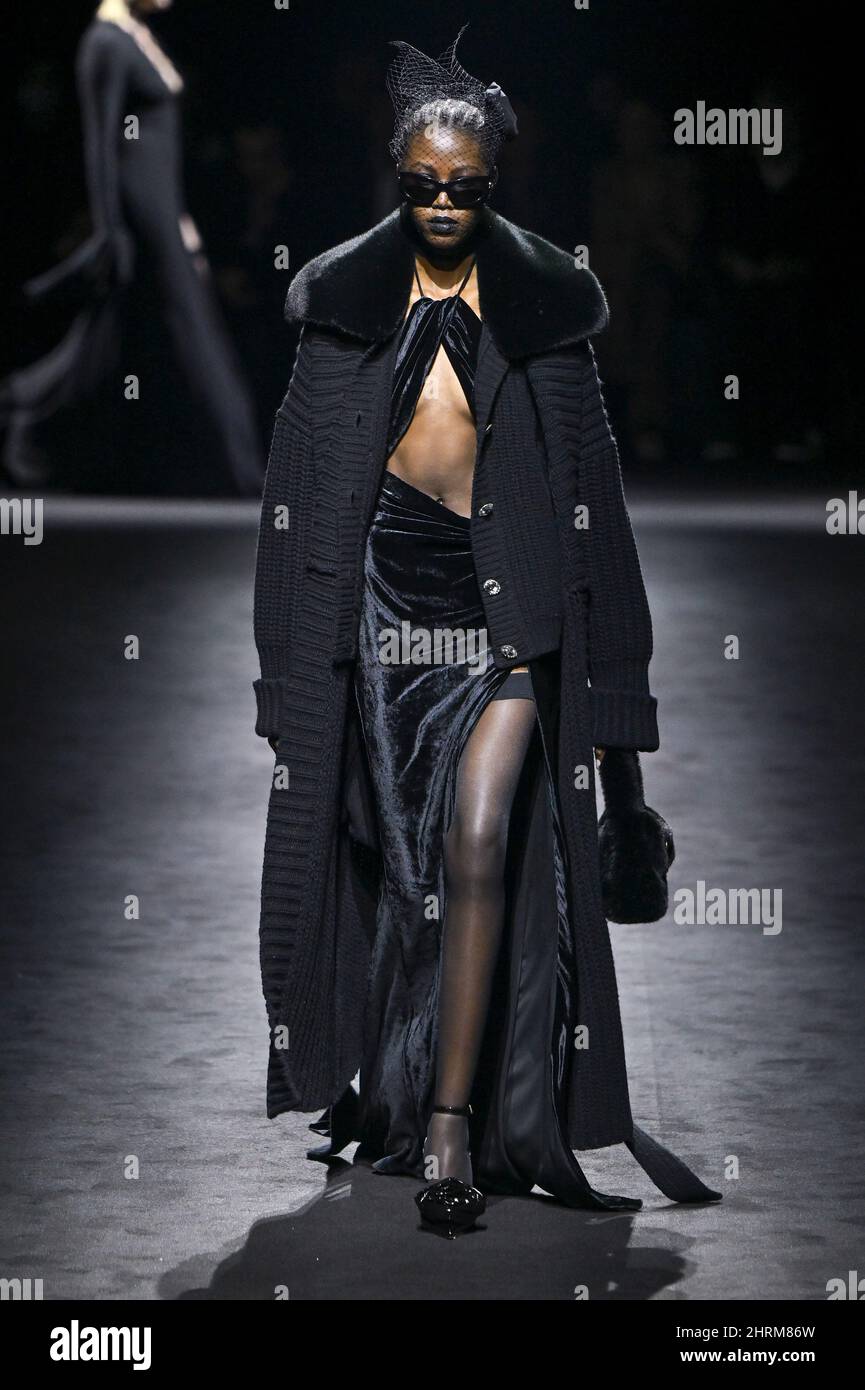 A model walks on the runway at the Blumarine fashion show during Fall ...