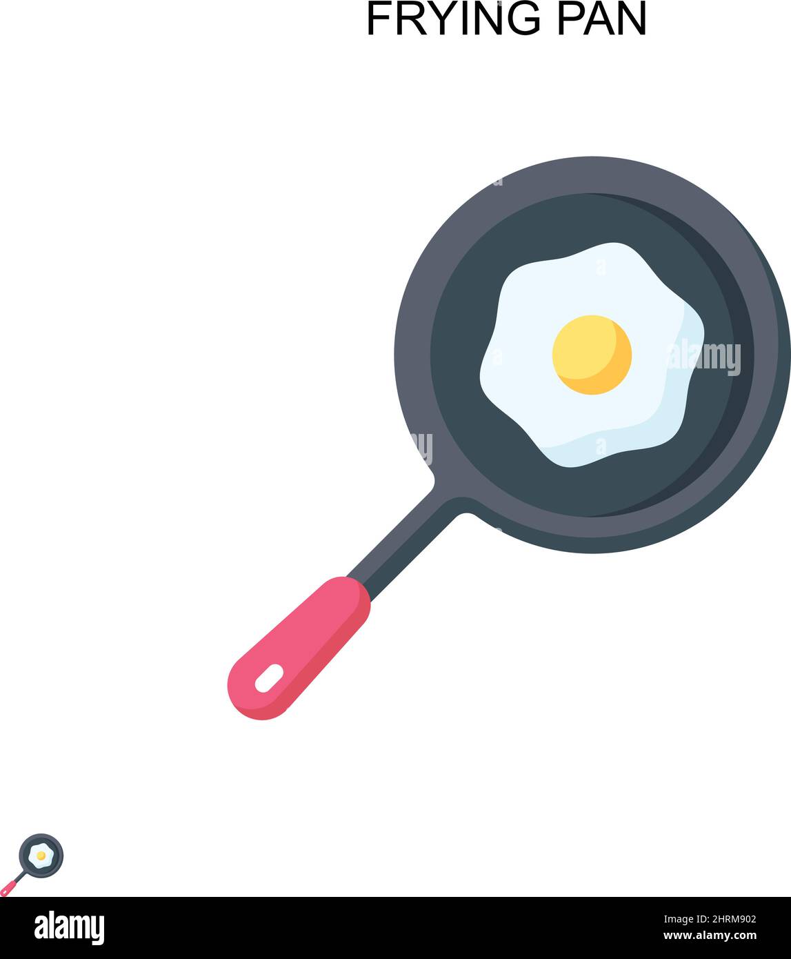 Frying pan Simple vector icon. Illustration symbol design template for ...
