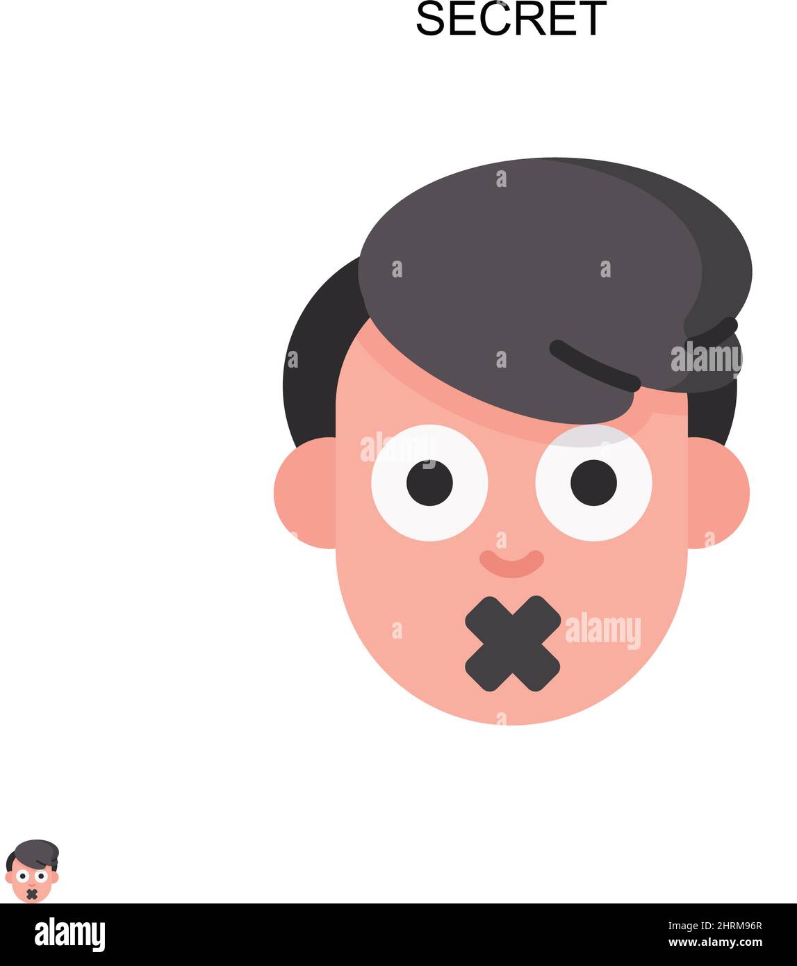 Secret Simple vector icon. Illustration symbol design template for web ...