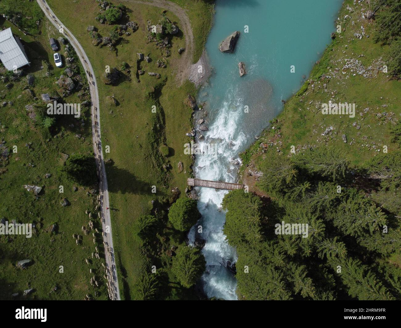 Birds eye view valley river hi-res stock photography and images - Alamy