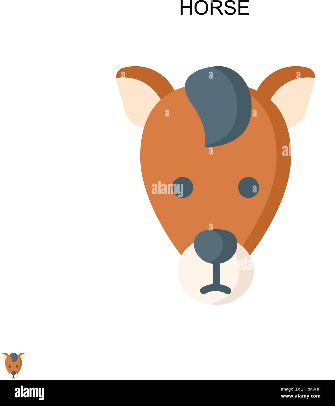 Horse Simple vector icon. Illustration symbol design template for web ...