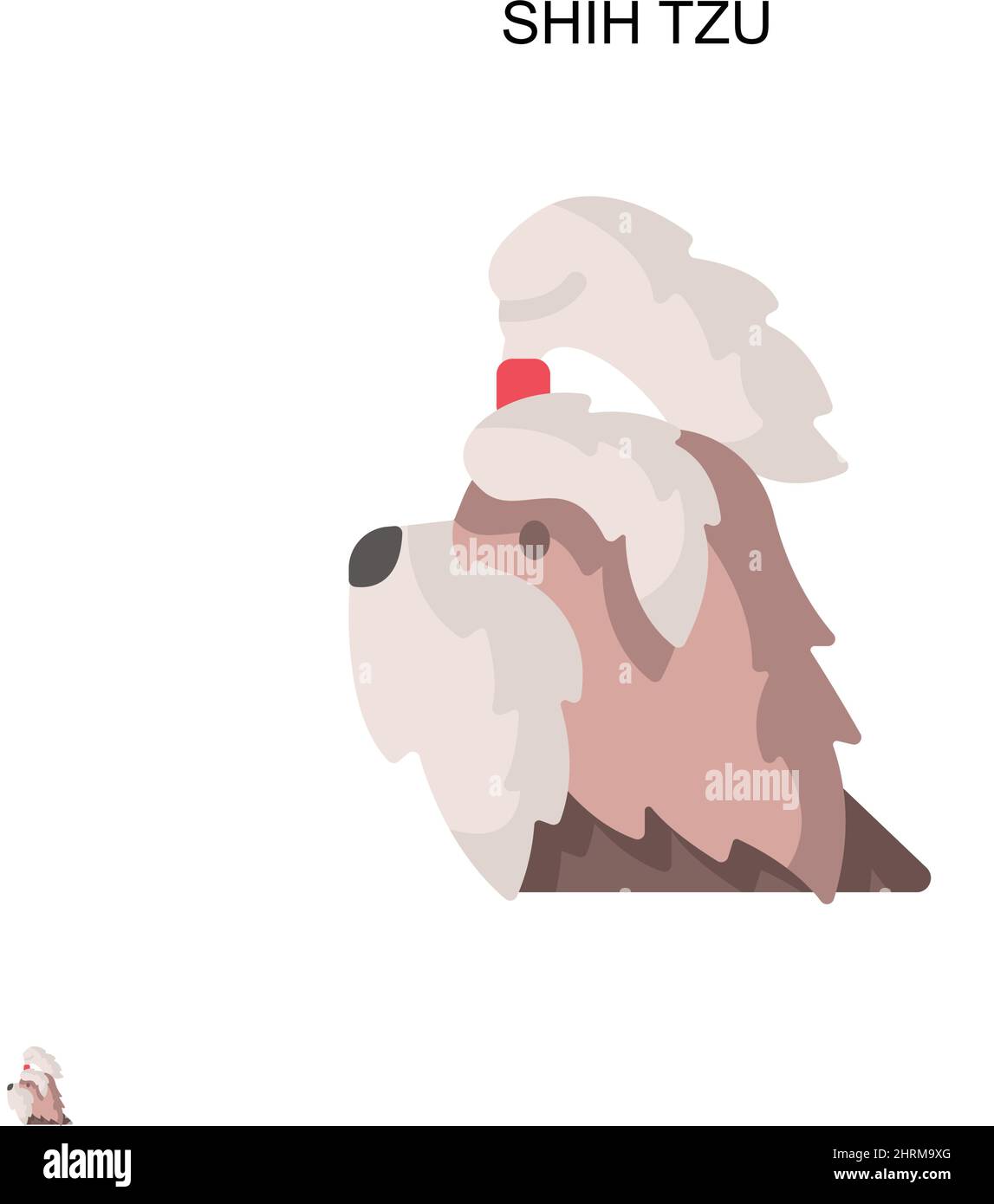 Shih tzu Simple vector icon. Illustration symbol design template for ...
