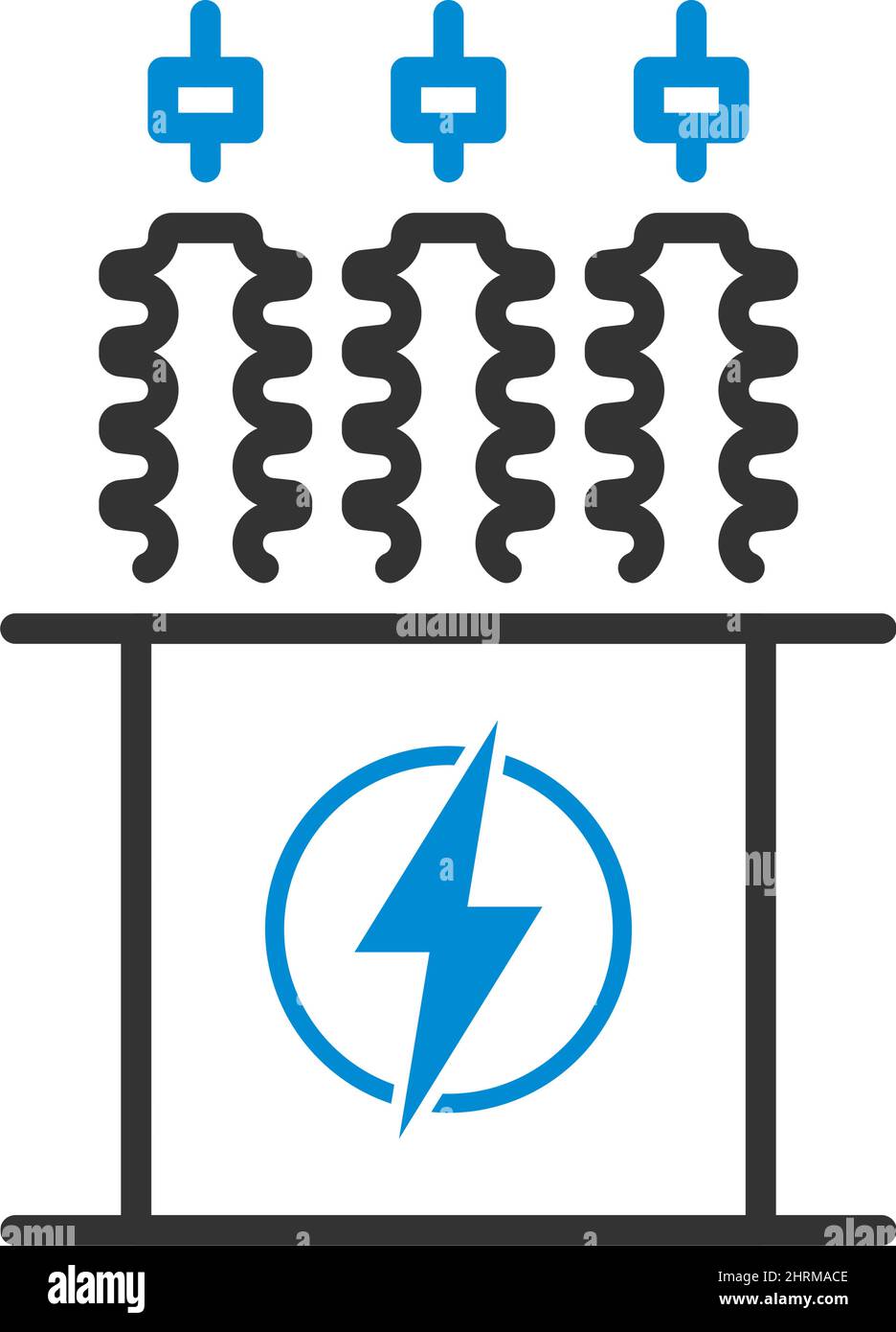 Electric Transformer Icon. Editable Bold Outline With Color Fill Design ...