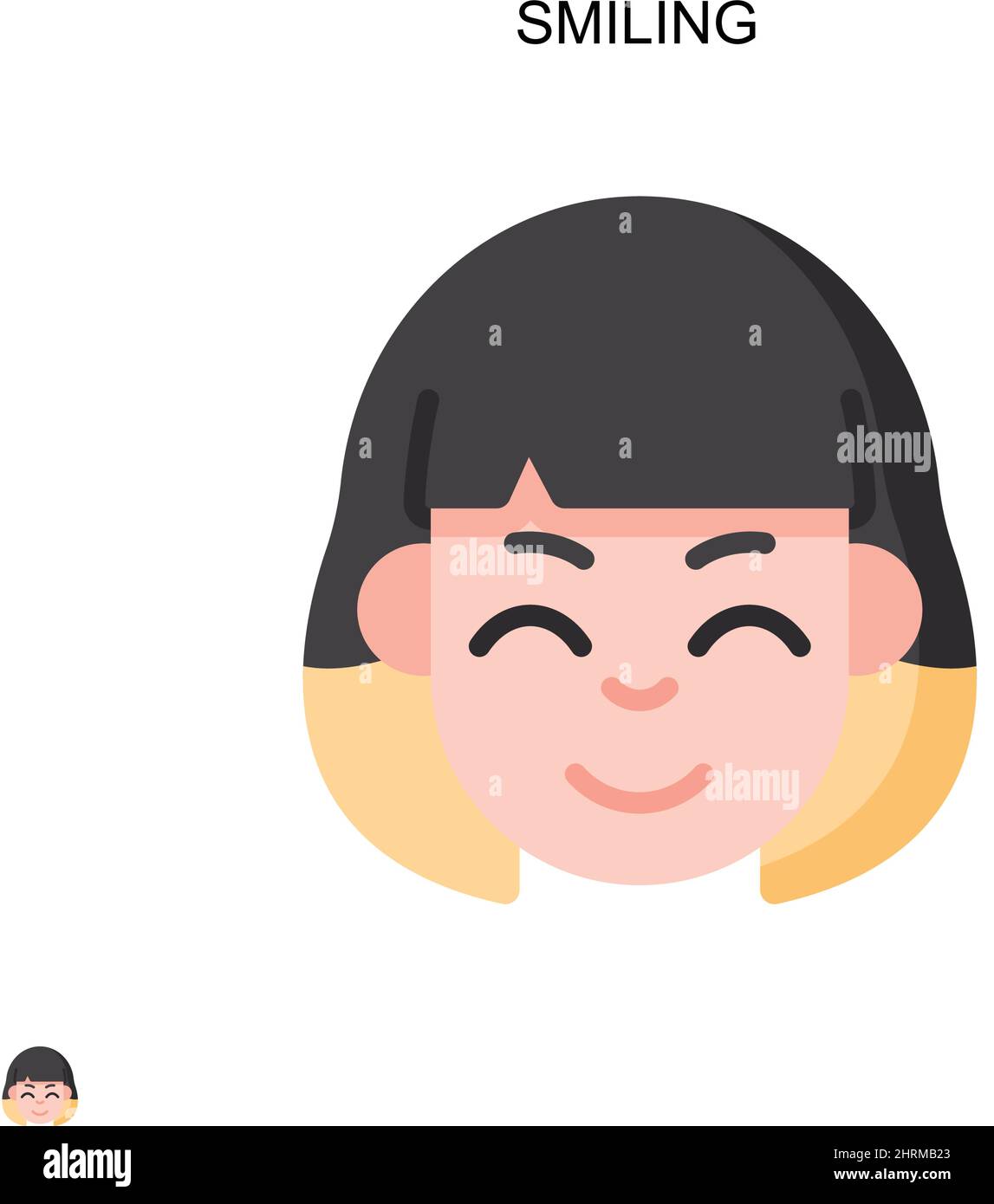 Smiling Simple vector icon. Illustration symbol design template for web ...