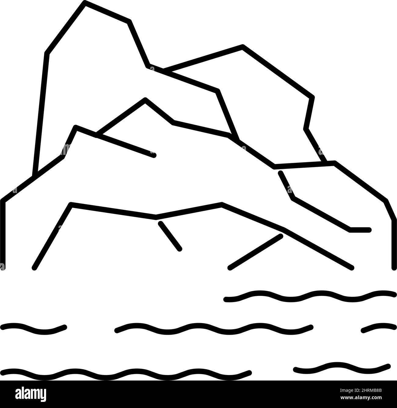 arctic land line icon vector illustration Stock Vector Image & Art - Alamy