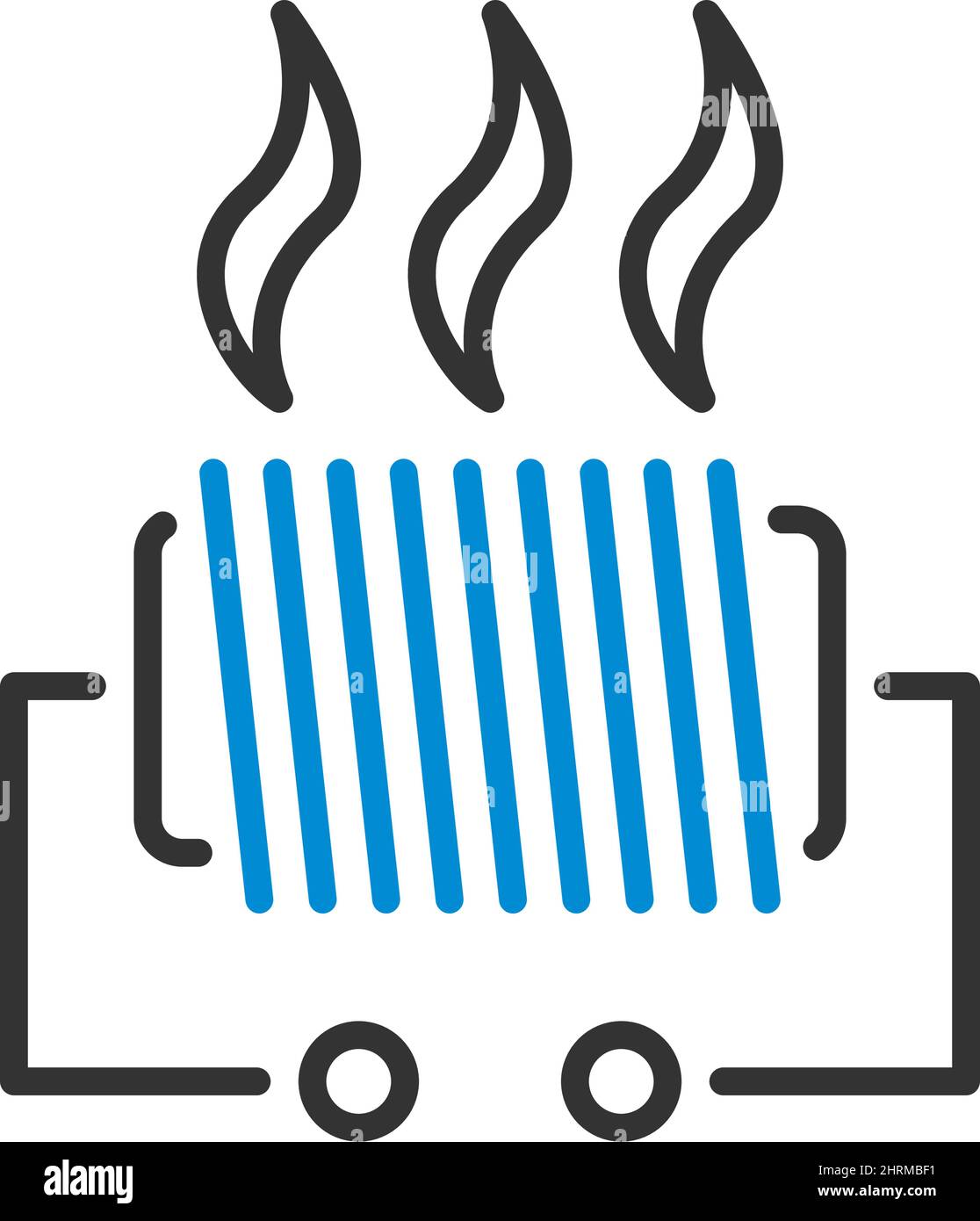 Electrical Heater Icon. Editable Bold Outline With Color Fill Design ...