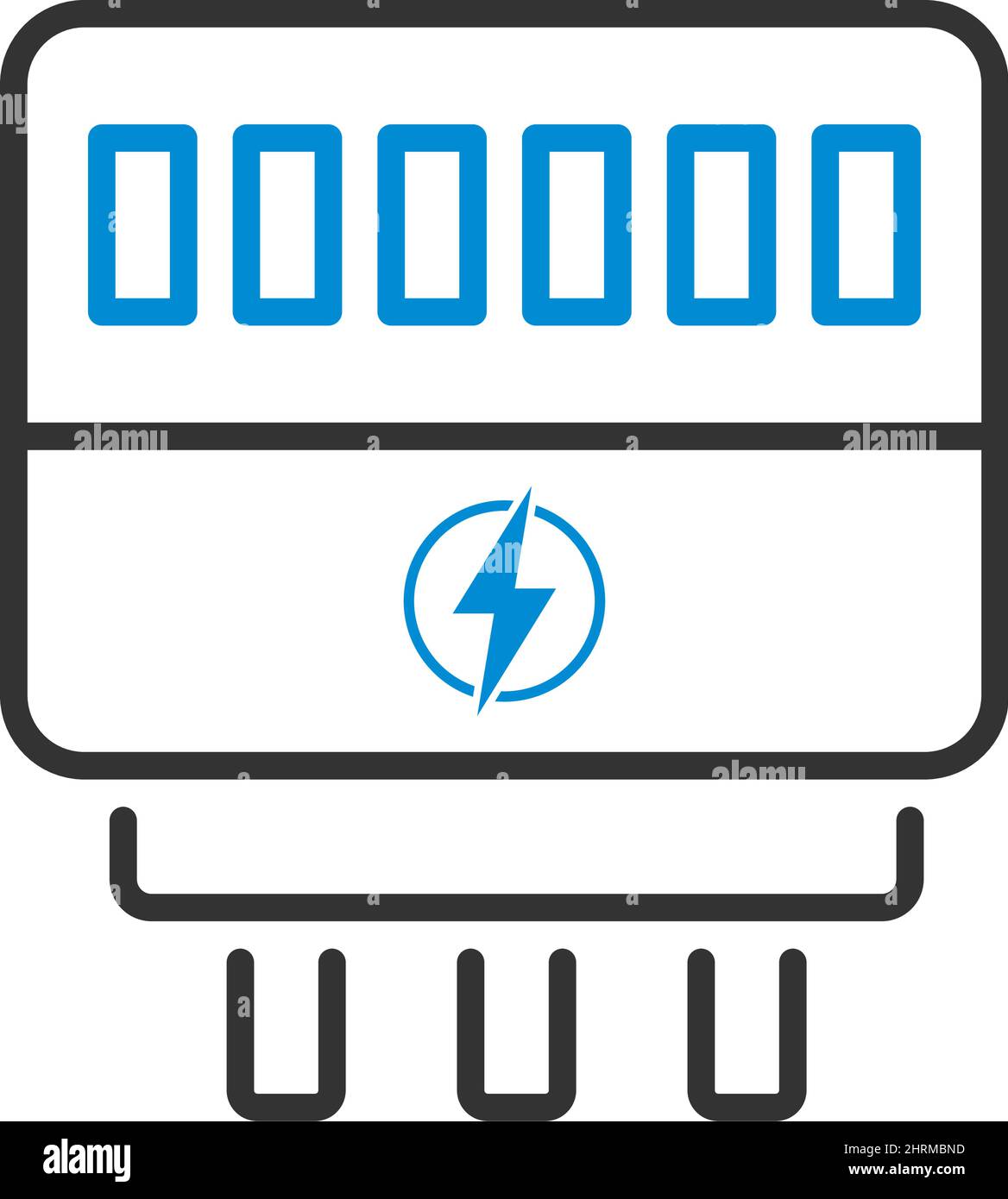 Electric Meter Icon. Editable Bold Outline With Color Fill Design ...