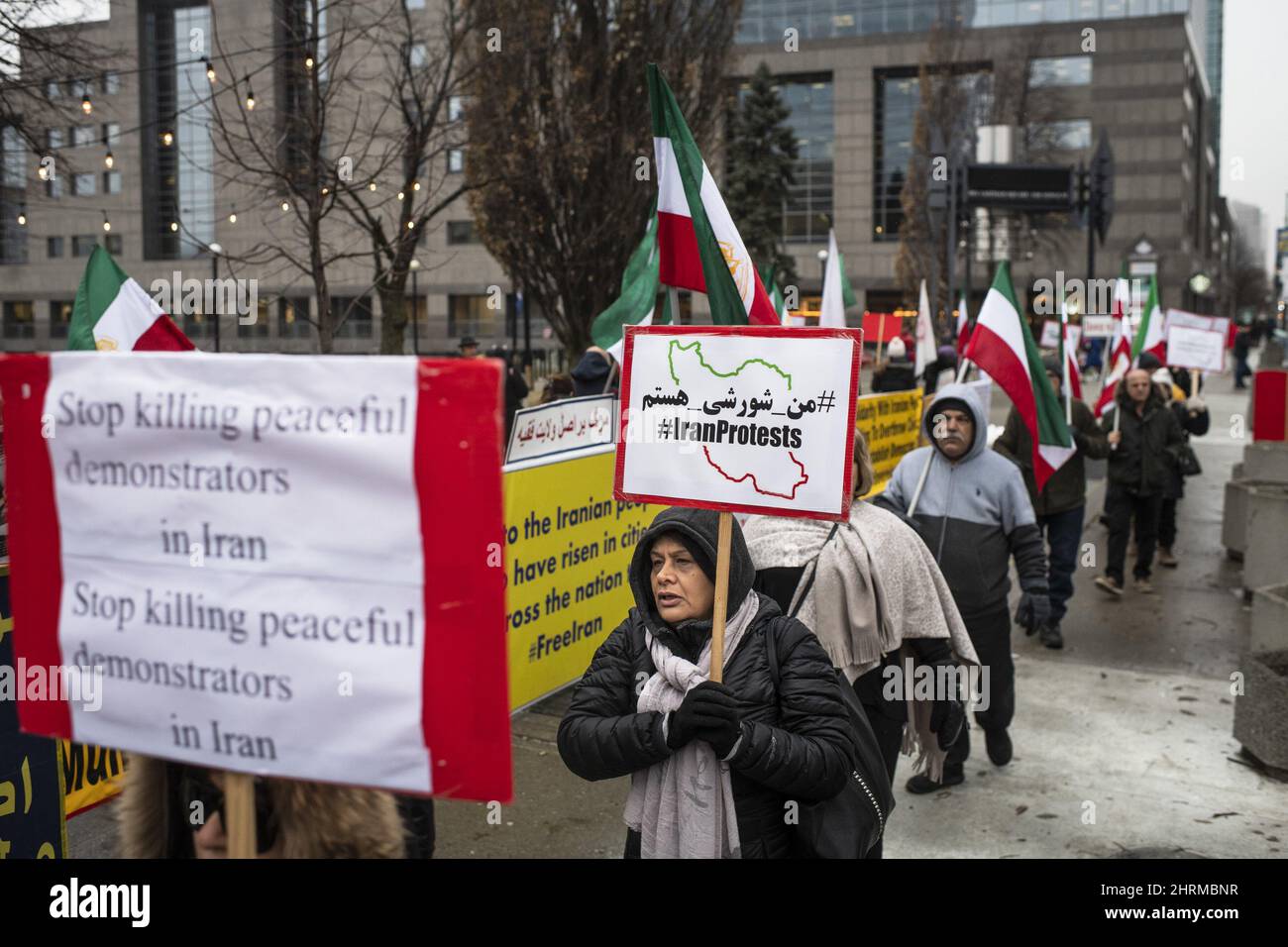 A rally in solidarity with Iranian Protests takes place in Mel Lastman ...