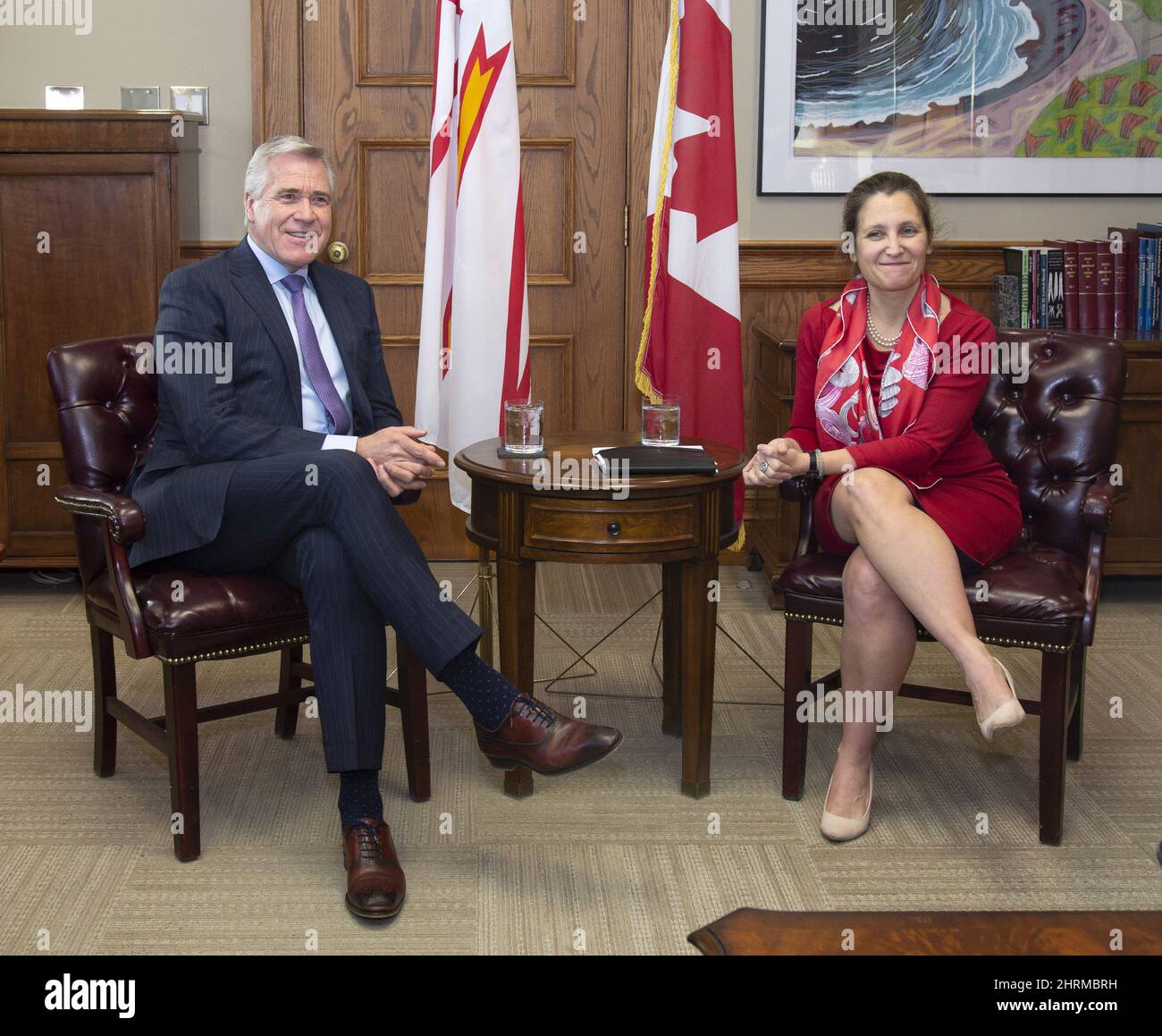 Newfoundland and Labrador Premier Dwight Ball and Deputy Prime Minister ...