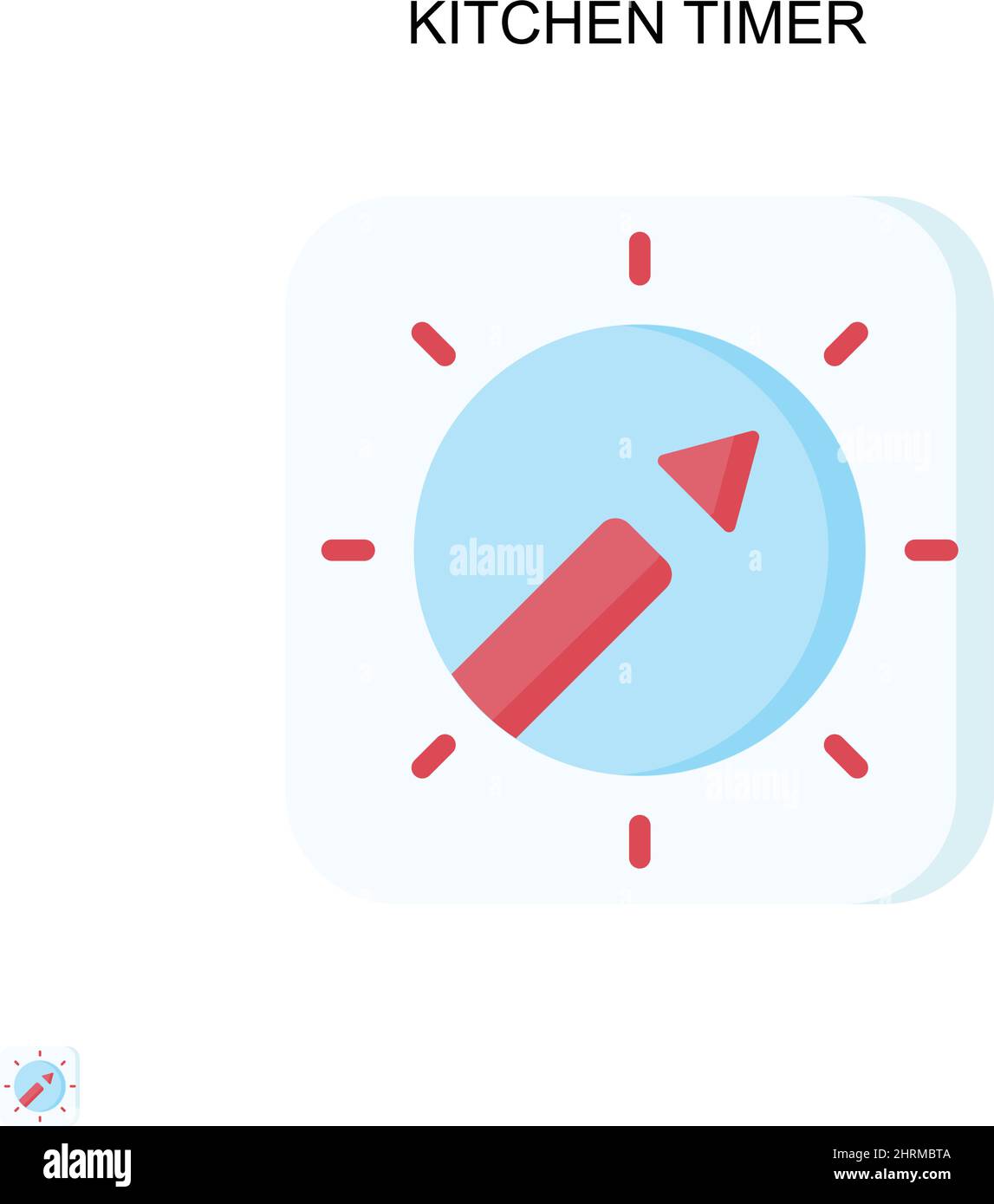 Kitchen timer Simple vector icon. Illustration symbol design template ...