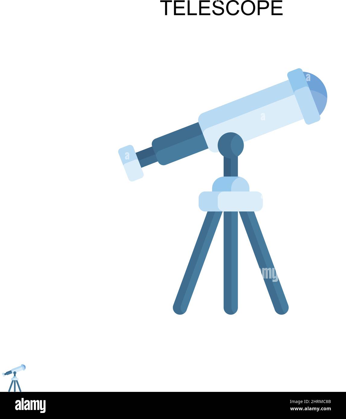 Telescope Simple vector icon. Illustration symbol design template for ...