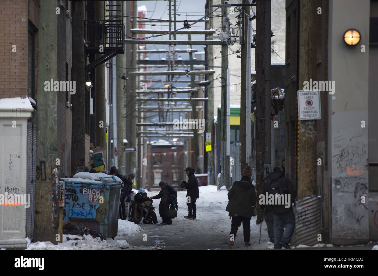 A back alley in Vancouver's Downtown Eastside is pictured Thursday ...