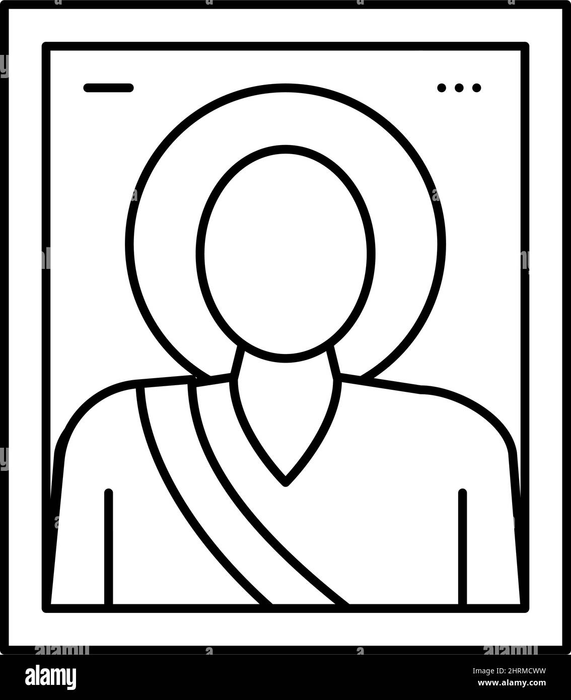 icon christianity line icon vector illustration Stock Vector Image ...