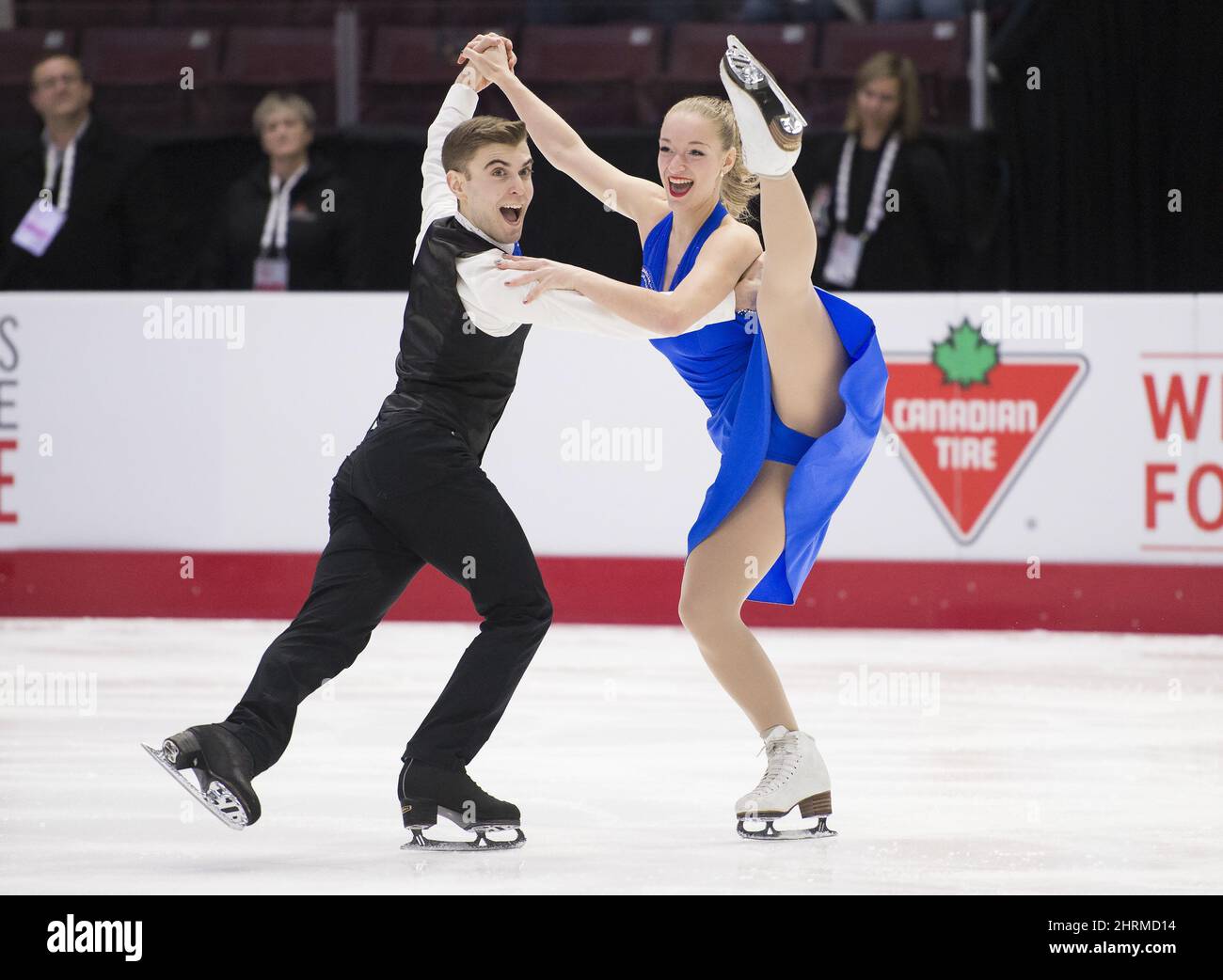 Estelle LeBlanc and Alex Leger compete during the senior ice dance ...