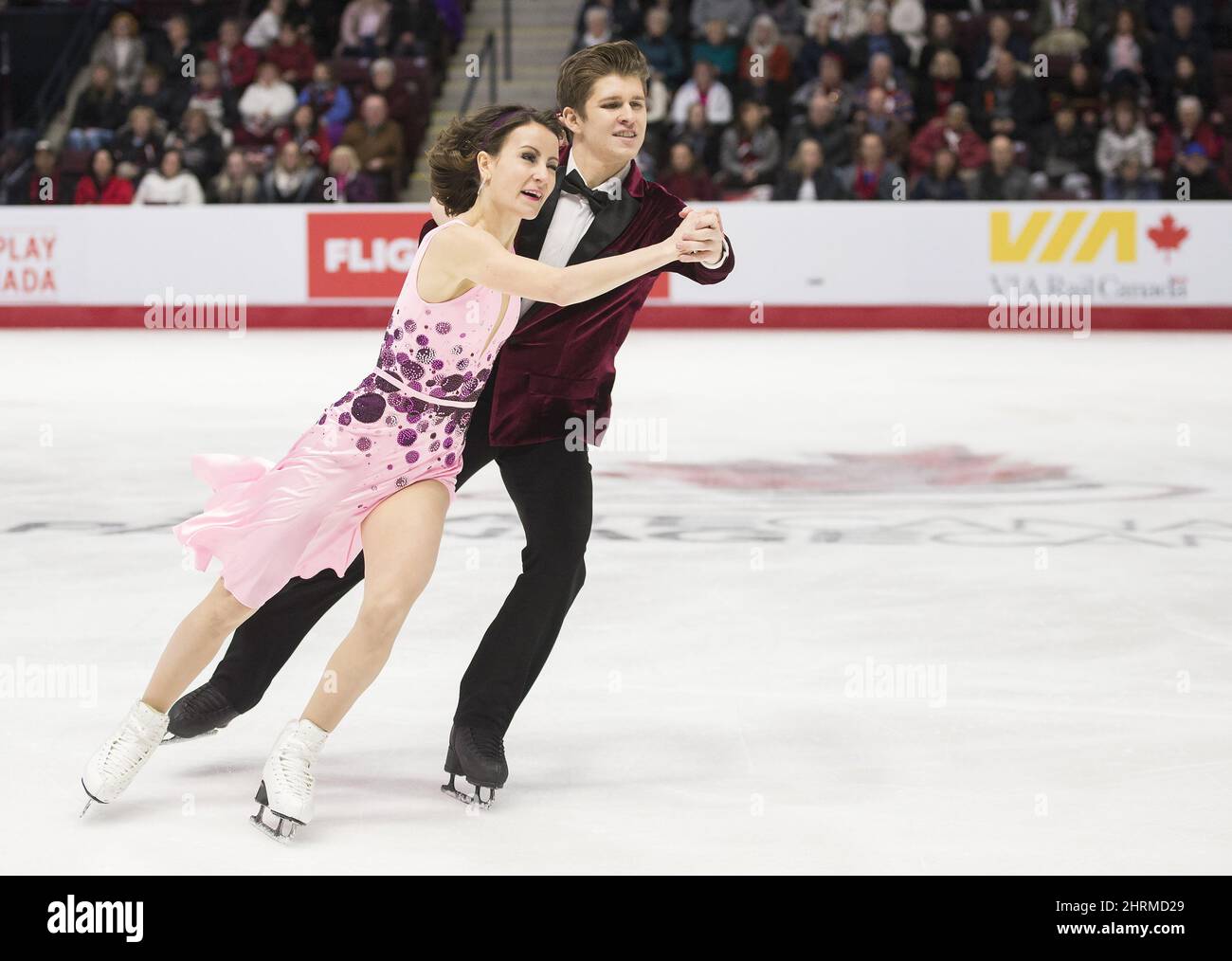 Carolane Soucisse and Shane Firus compete during the senior ice dance ...