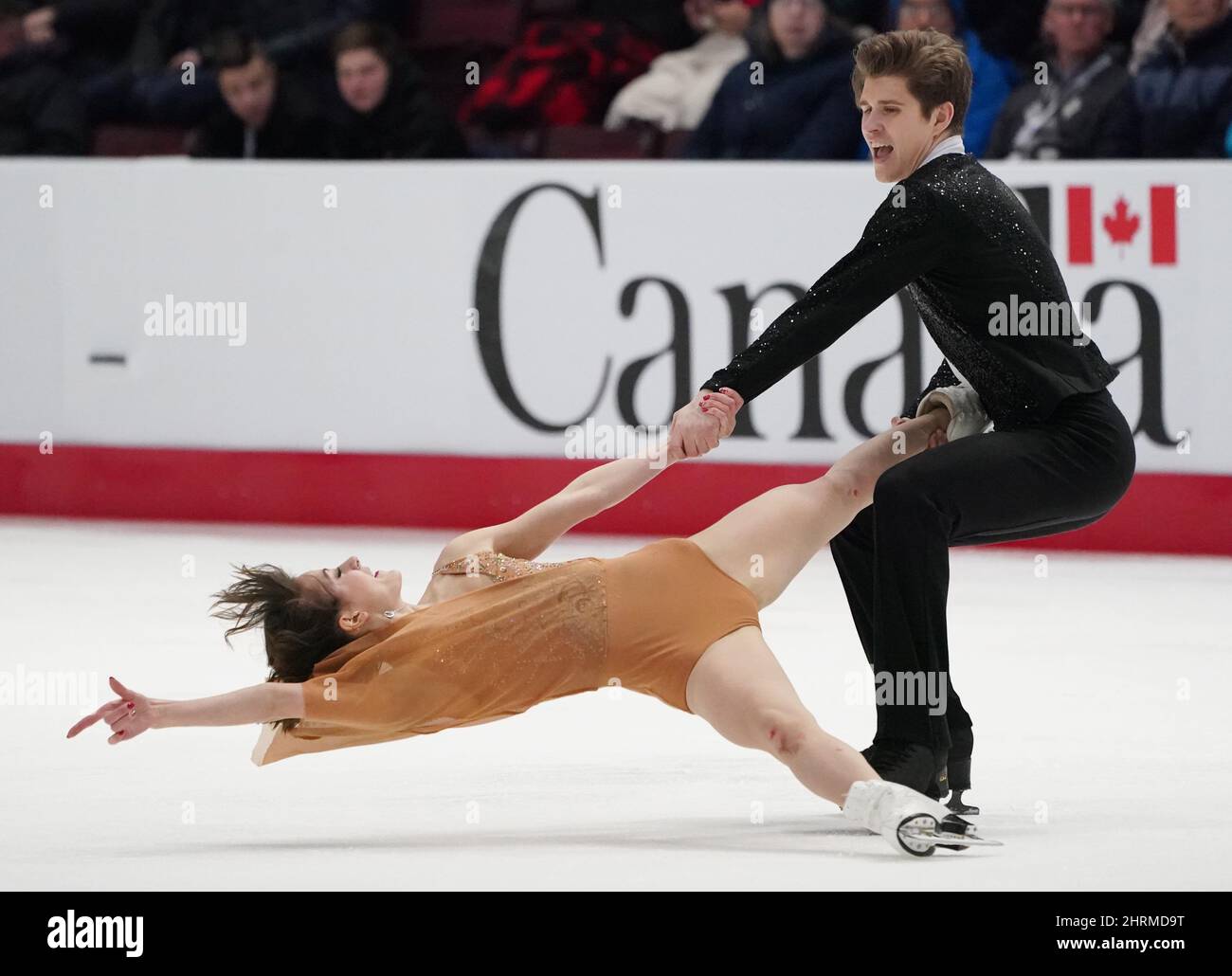 Carolane Soucisse and Shane Firus compete during the senior ice dance ...