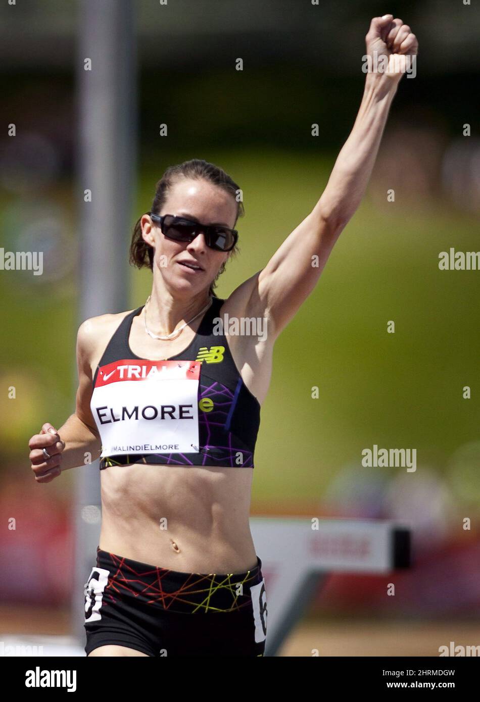 Malindi Elmore, of Kelowna, B.C., celebrates winning in the women's ...