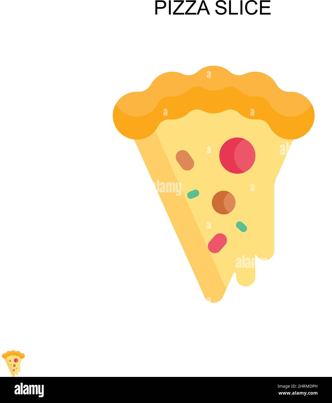 Pizza slice Simple vector icon. Illustration symbol design template for ...